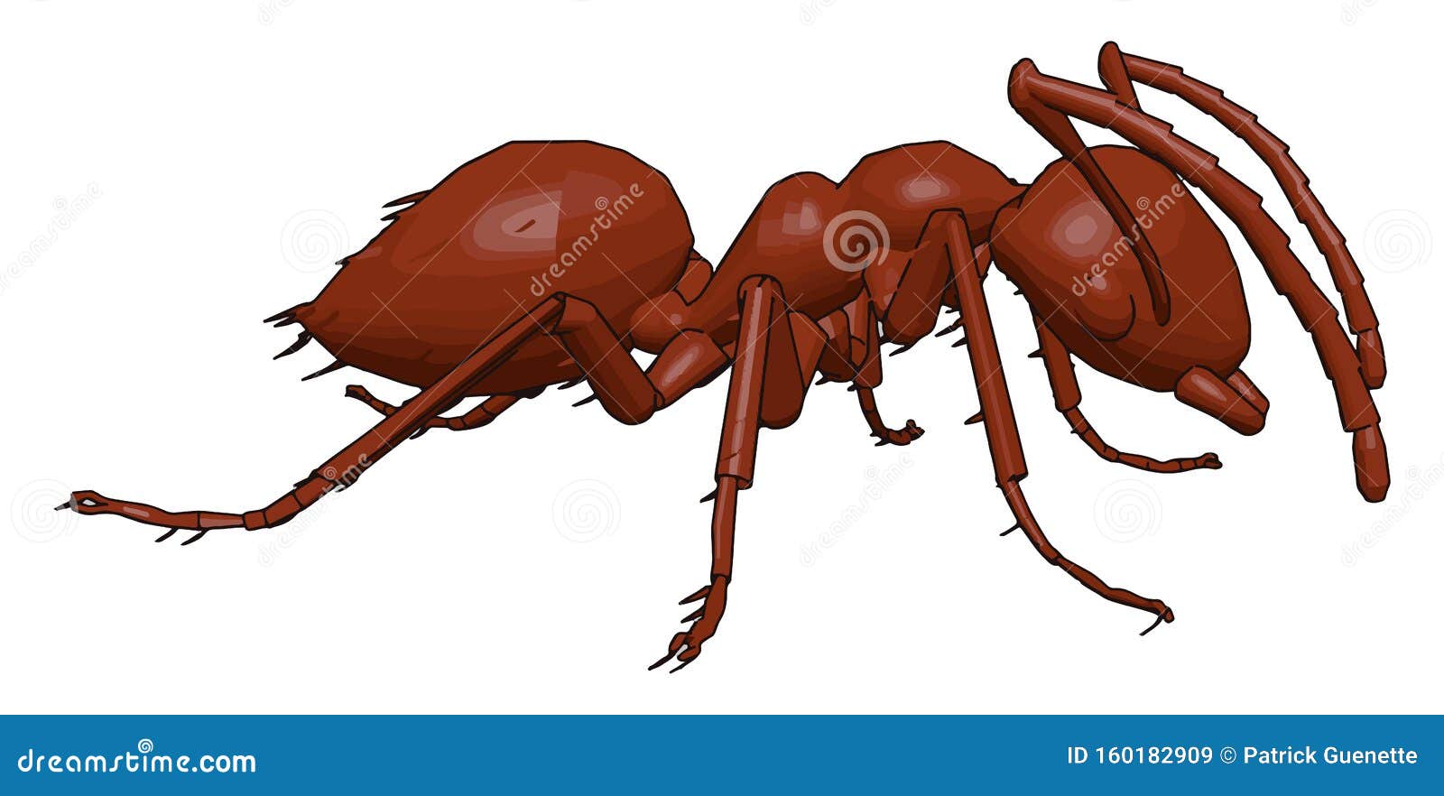 3D Red Ant, Illustration, Vector Stock Vector - Illustration of little ...