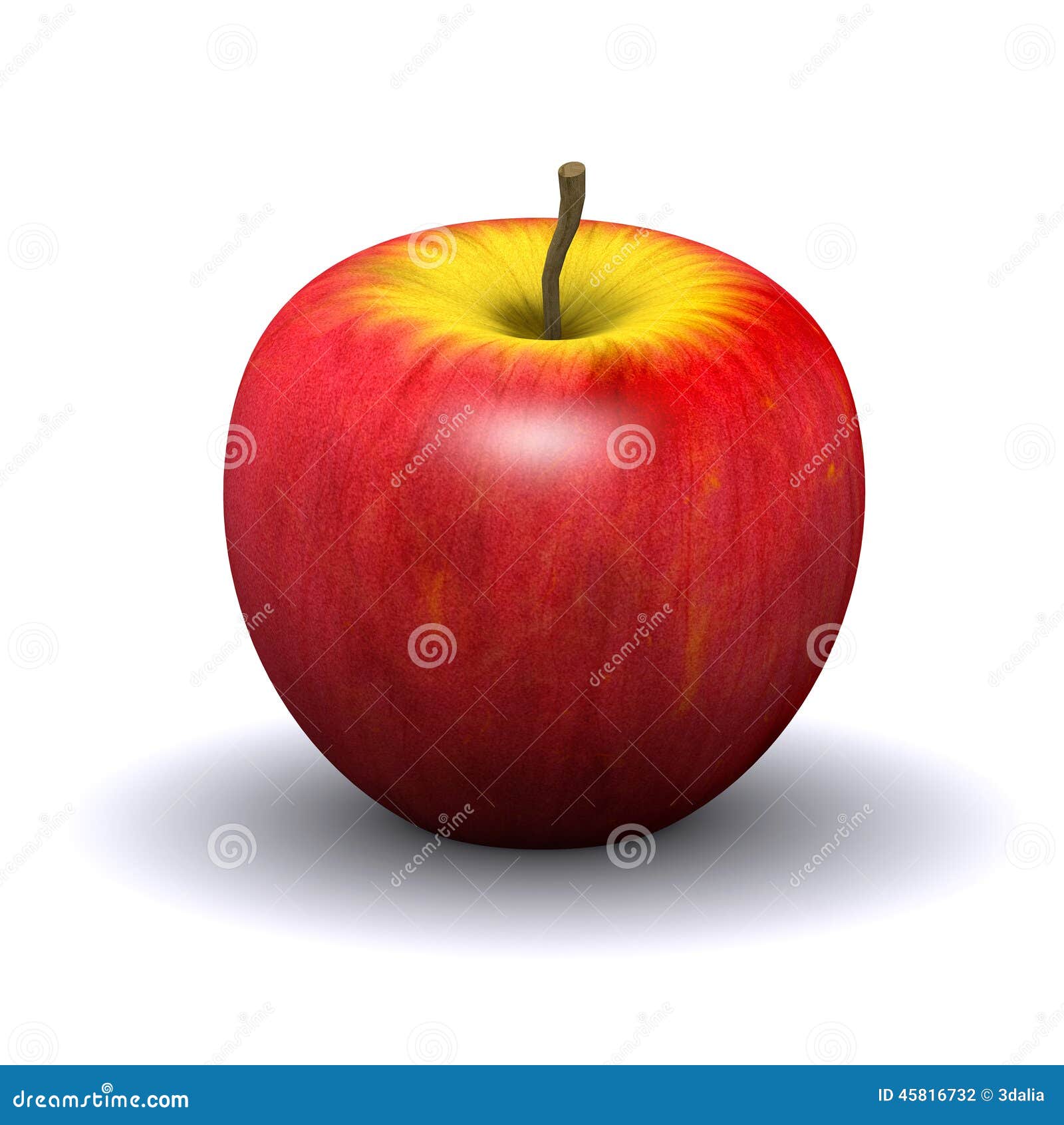 3d Red apple stock illustration. Illustration of produce - 45816732