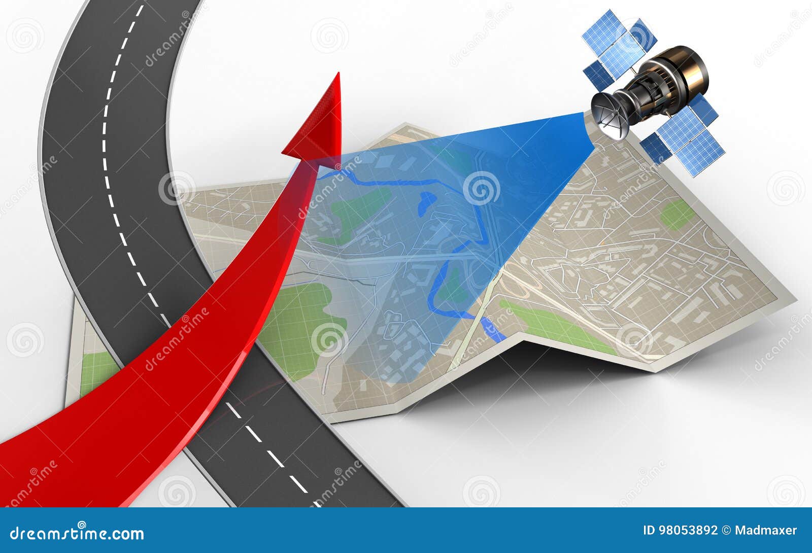3d red arrow stock illustration. Illustration of direction - 98053892