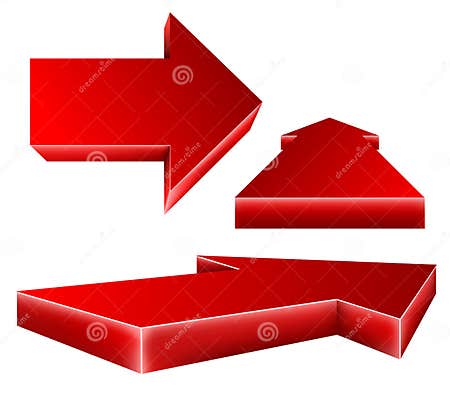 3d red arrow set stock vector. Illustration of background - 36088032