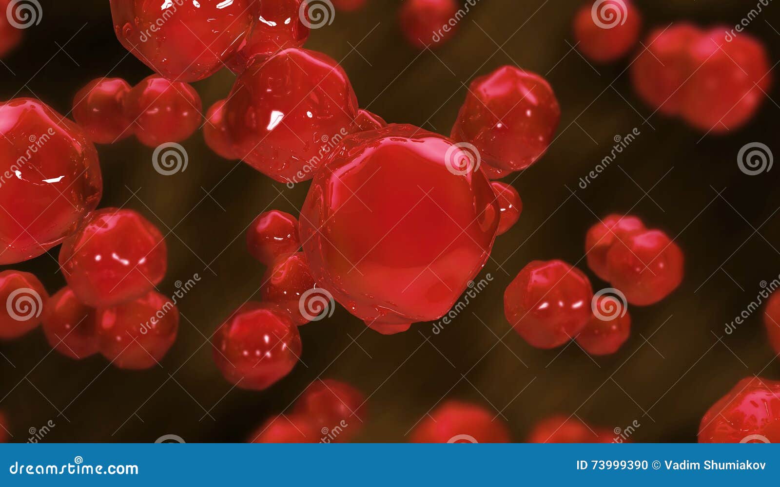 3D Red Bacteria Interface.interface Stock Illustration - Illustration ...