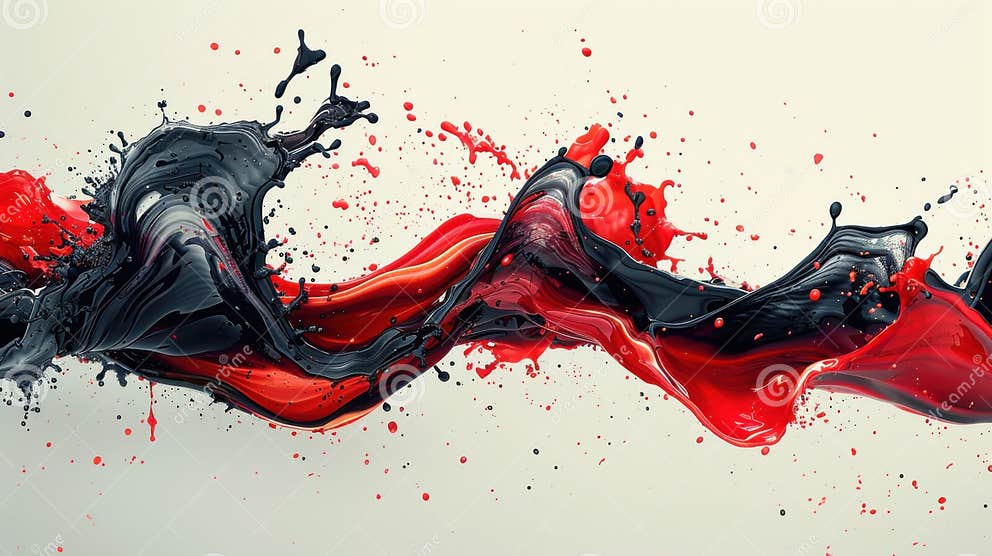 3D red and black liquid stock illustration. Illustration of texture ...