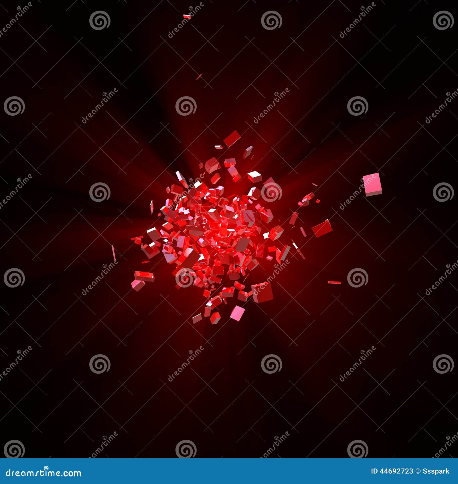 3D Red Blocks Stock Image | CartoonDealer.com #44692723