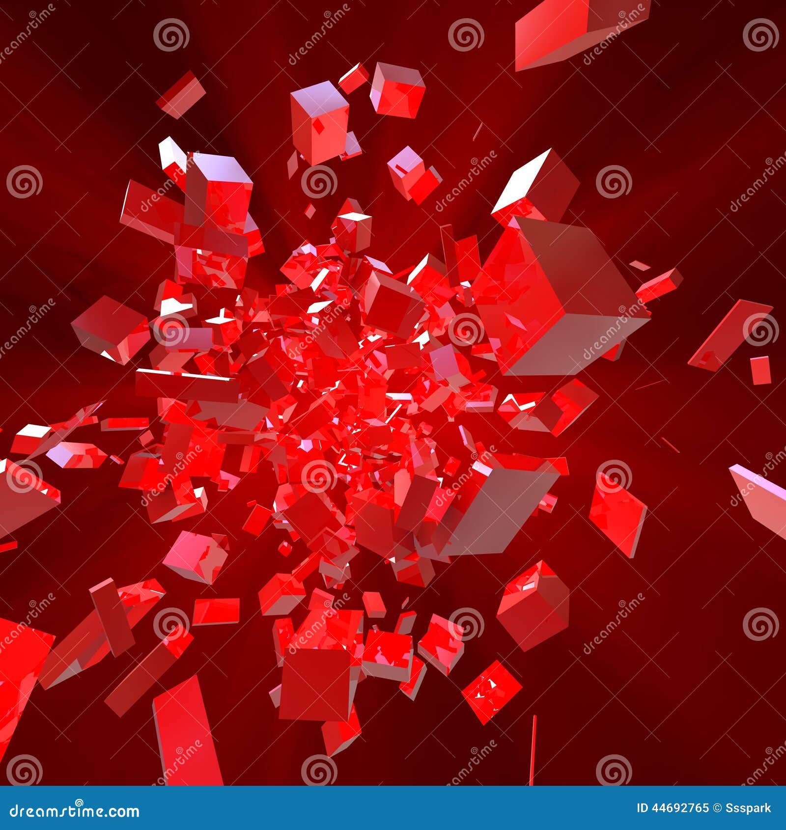 3D Red Blocks Stock Image | CartoonDealer.com #44692765