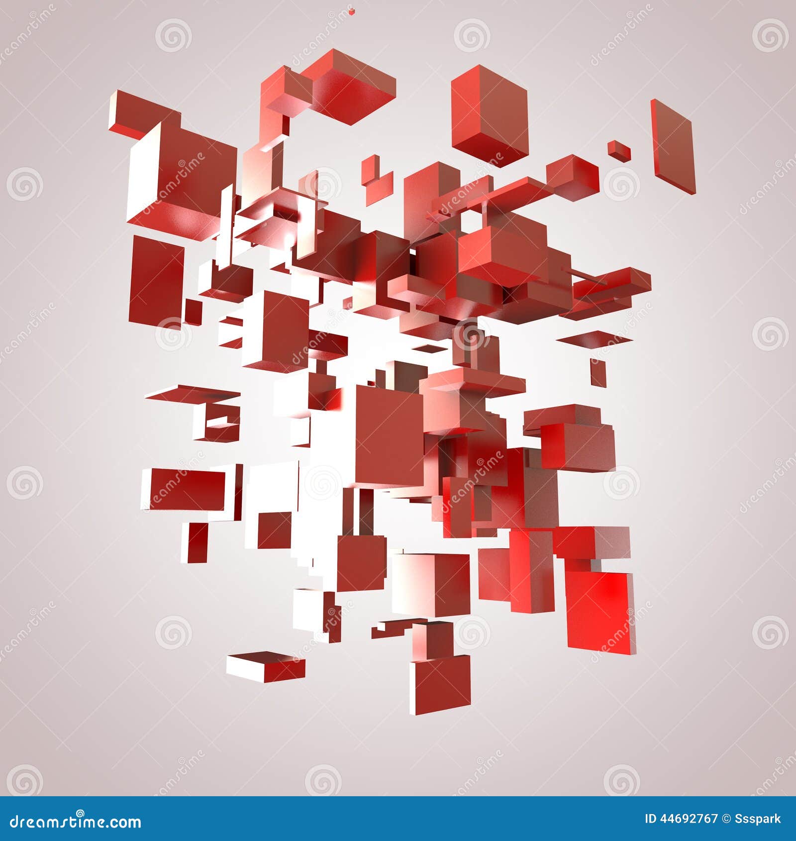 3D Red Blocks stock illustration. Illustration of play - 44692767