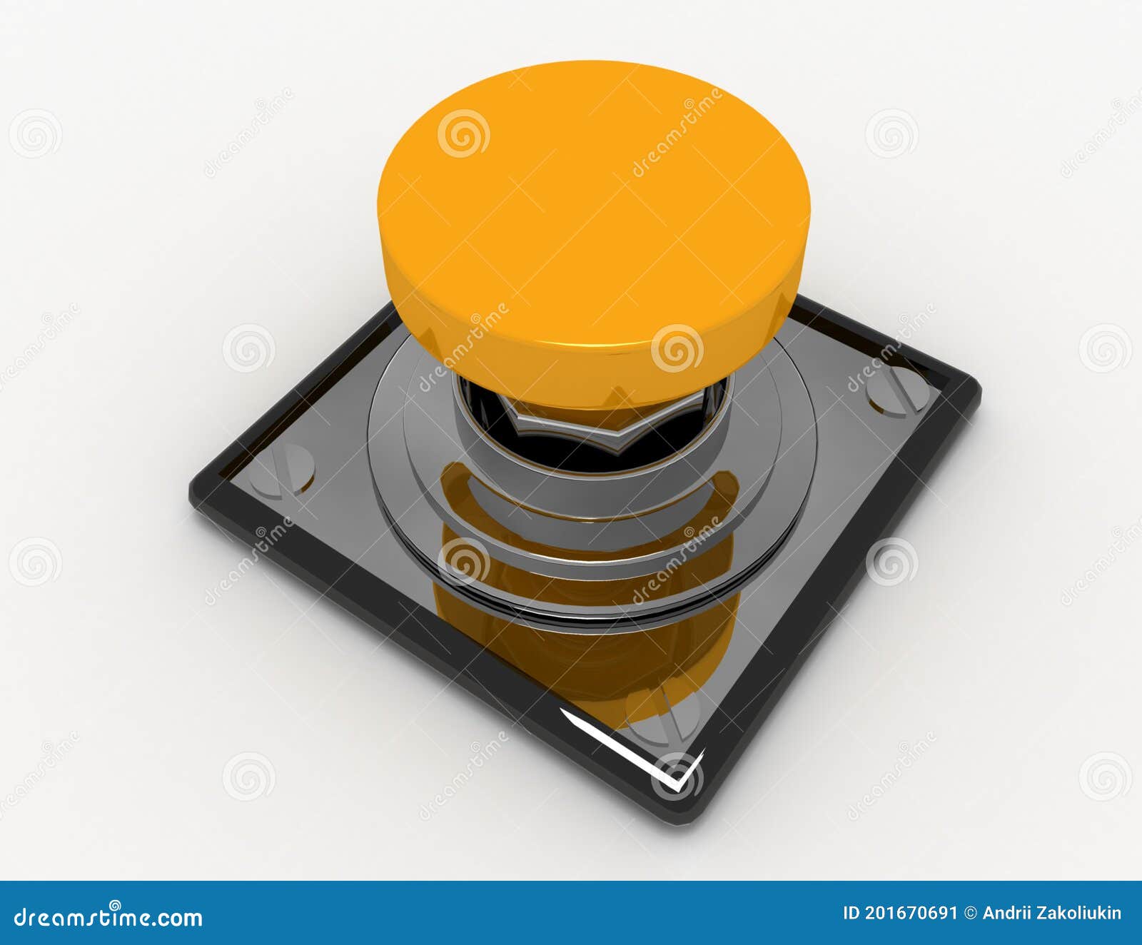 3d Red Button Isolated .3d Rendered Illustration Stock Illustration ...