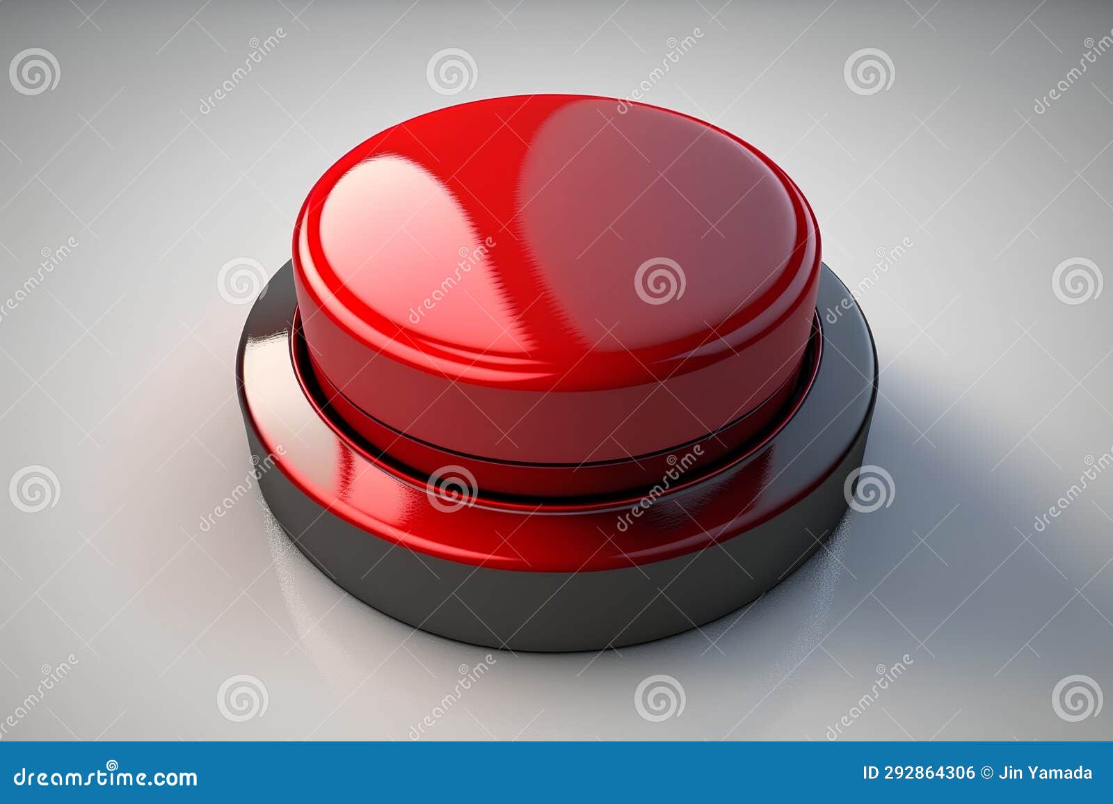 3d Red Button on a White Background. 3d Illustration Stock Illustration ...