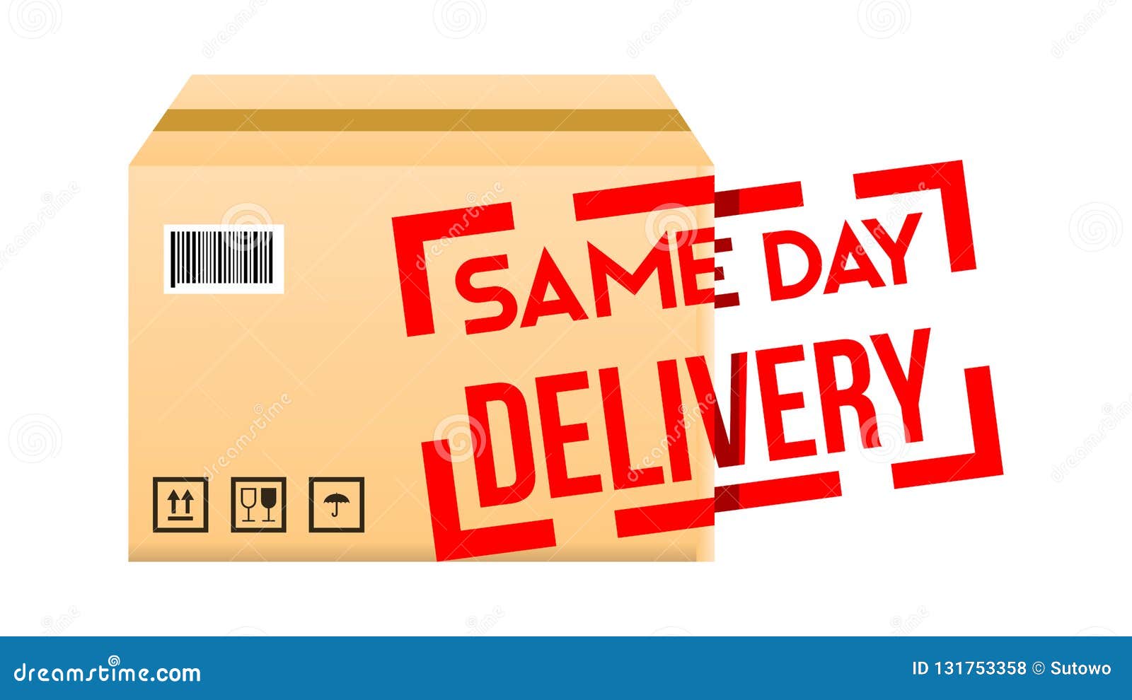 Same Day Delivery Stamp Package Stock Vector - Illustration of freight ...