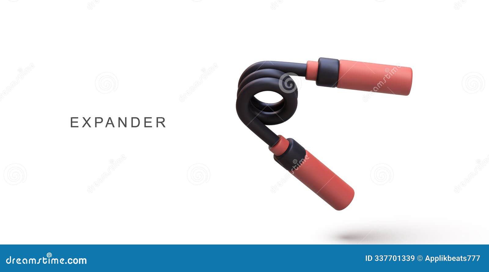 3d Red Carpal Expander on White Background. Vector Illustration Stock ...