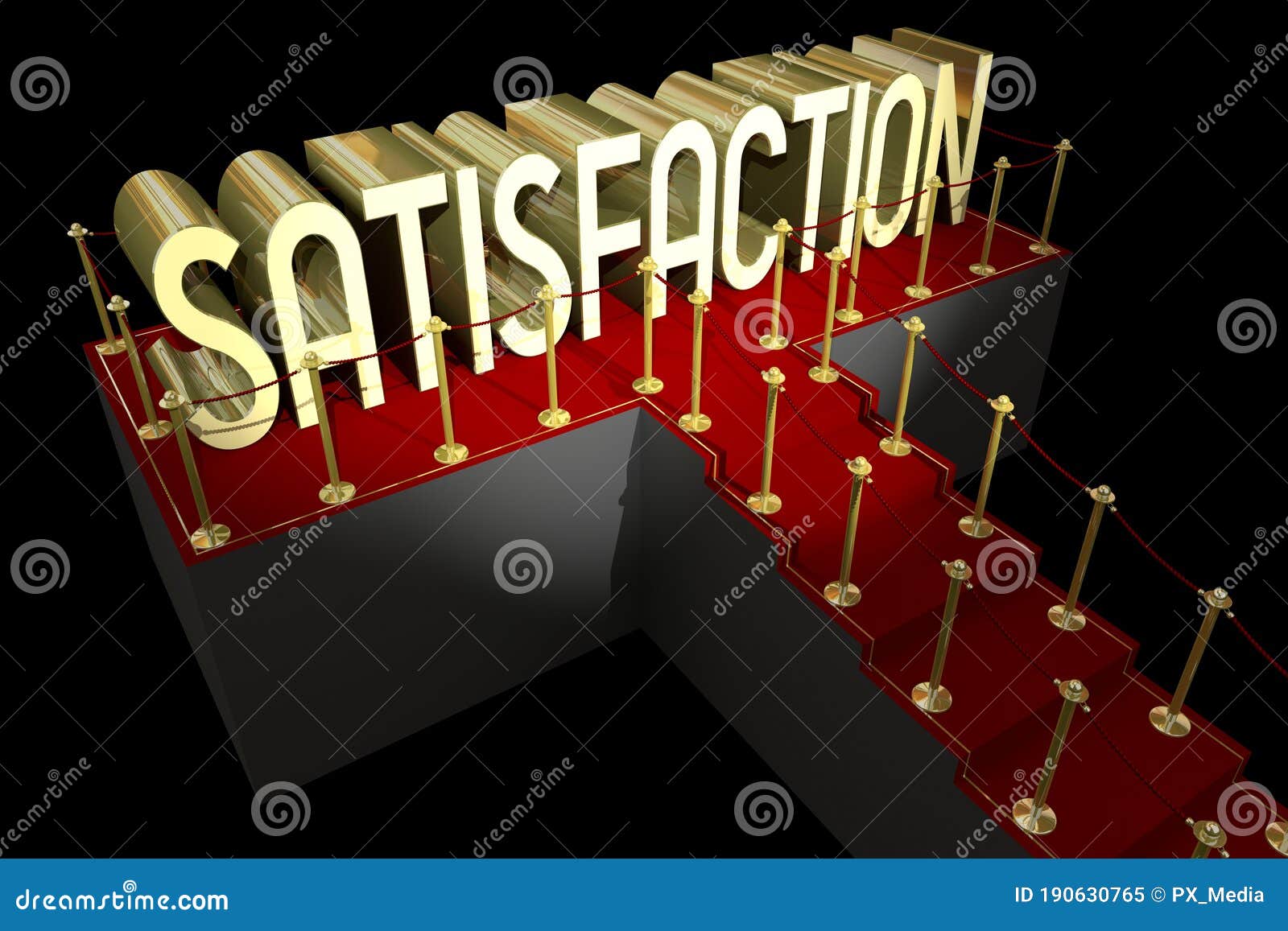 3D Red Carpet Illustration - Satisfaction Concept Stock Illustration ...
