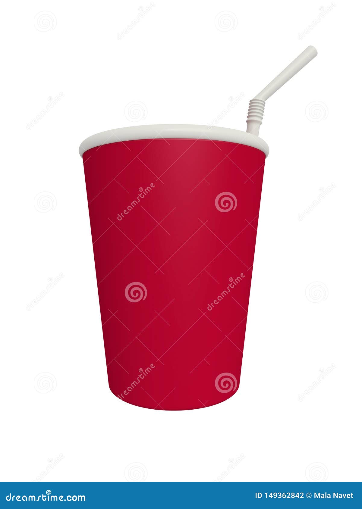 3d red cold drink cup. stock illustration. Illustration of creative ...