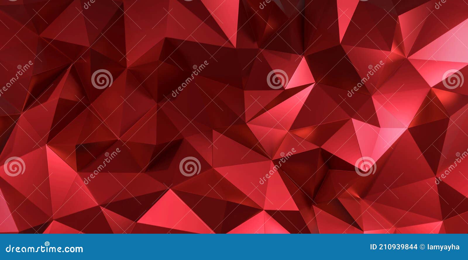 3d Red Crystal Pattern Geometric. Polygon Abstract Triangle Background ...