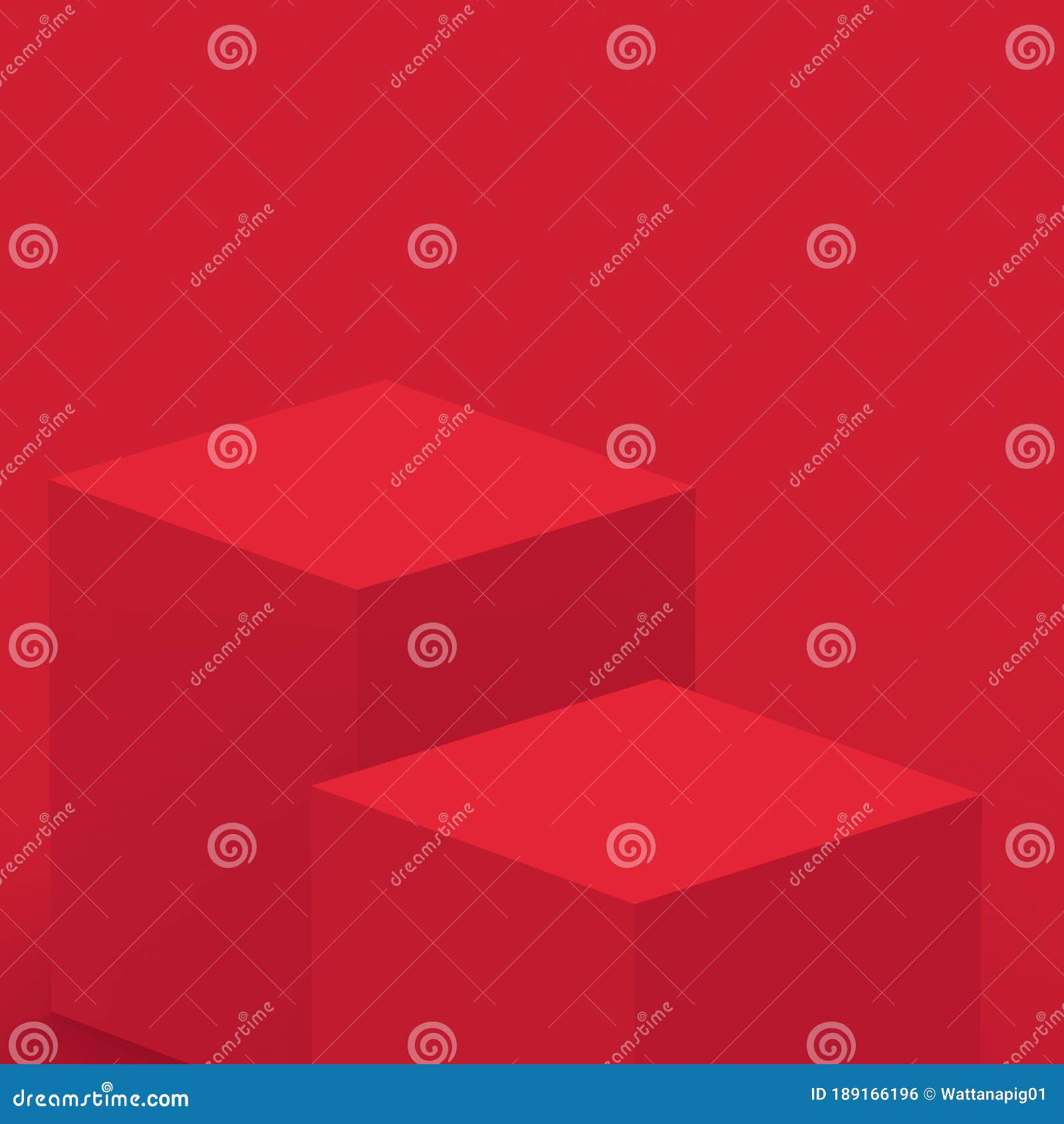 3d Red Cube and Box Podium Minimal Scene Studio Background. Stock ...