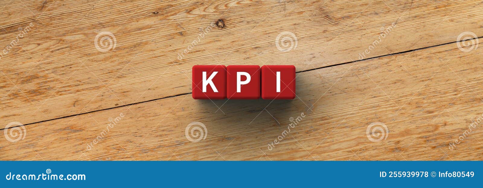 3d Red Cubes With The Word Acronym Kpi For Key Performance Indicator