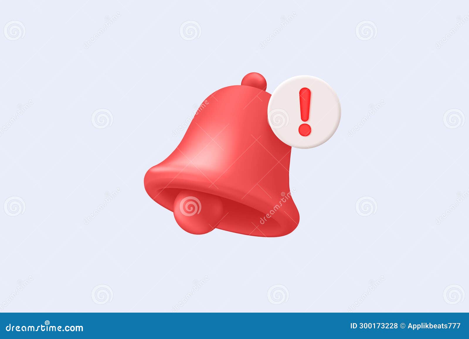 3d Red Danger Attention Bell Or Emergency Notifications Alert On Rescue ...