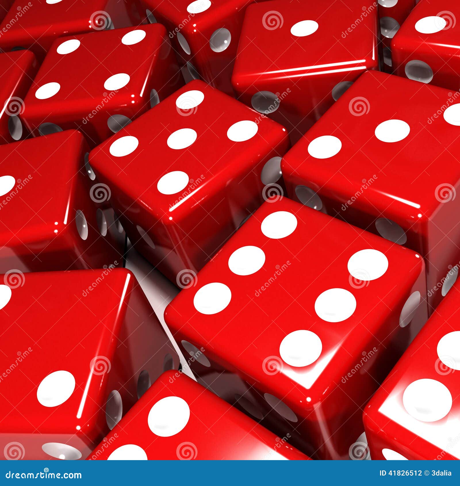3d Red dice close up stock illustration. Illustration of percent - 41826512