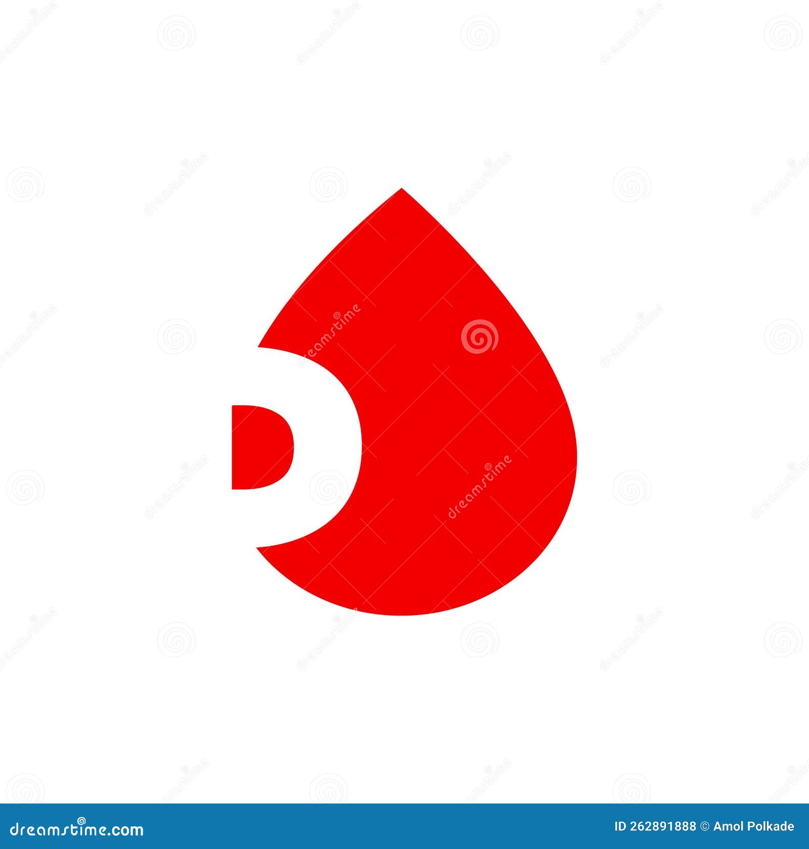 D with Red Drop Icon. D Drop Stock Vector - Illustration of droplet ...