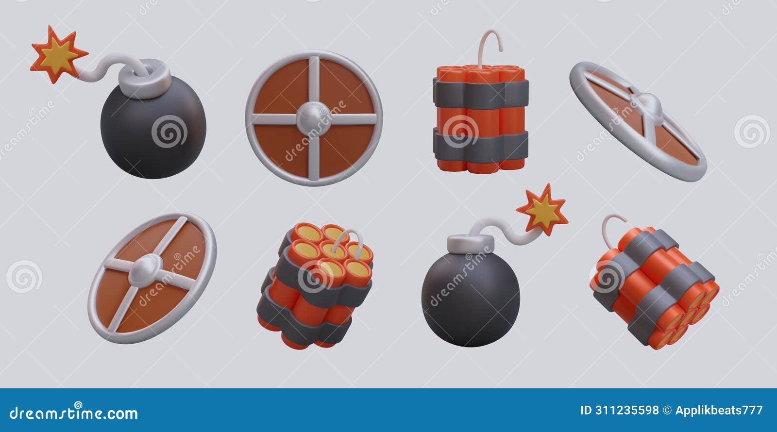 Bomb Collection Vector Illustration | CartoonDealer.com #18936394