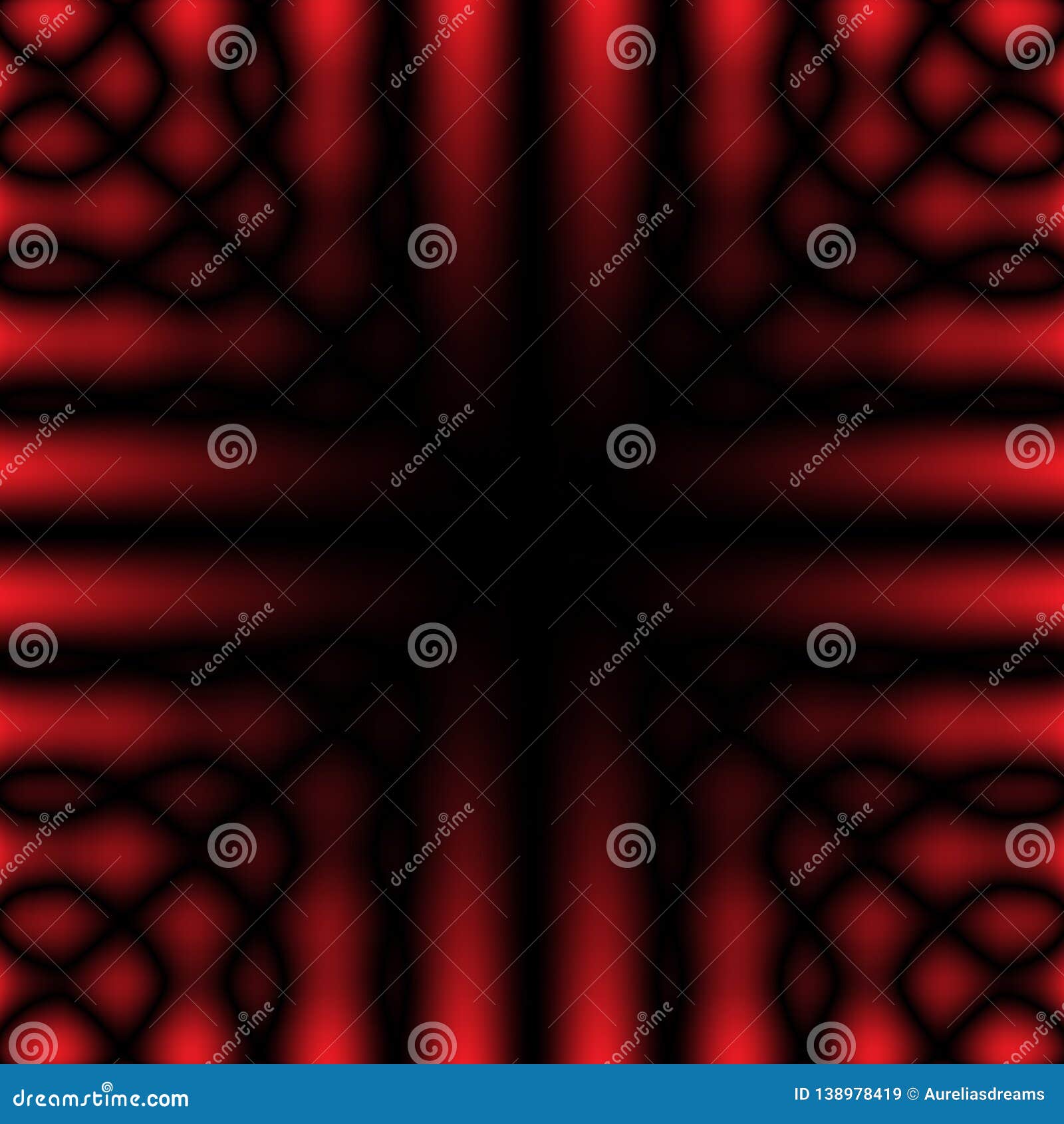 3d Red Fading Neon Light Elements on Black Background. Futuristic ...