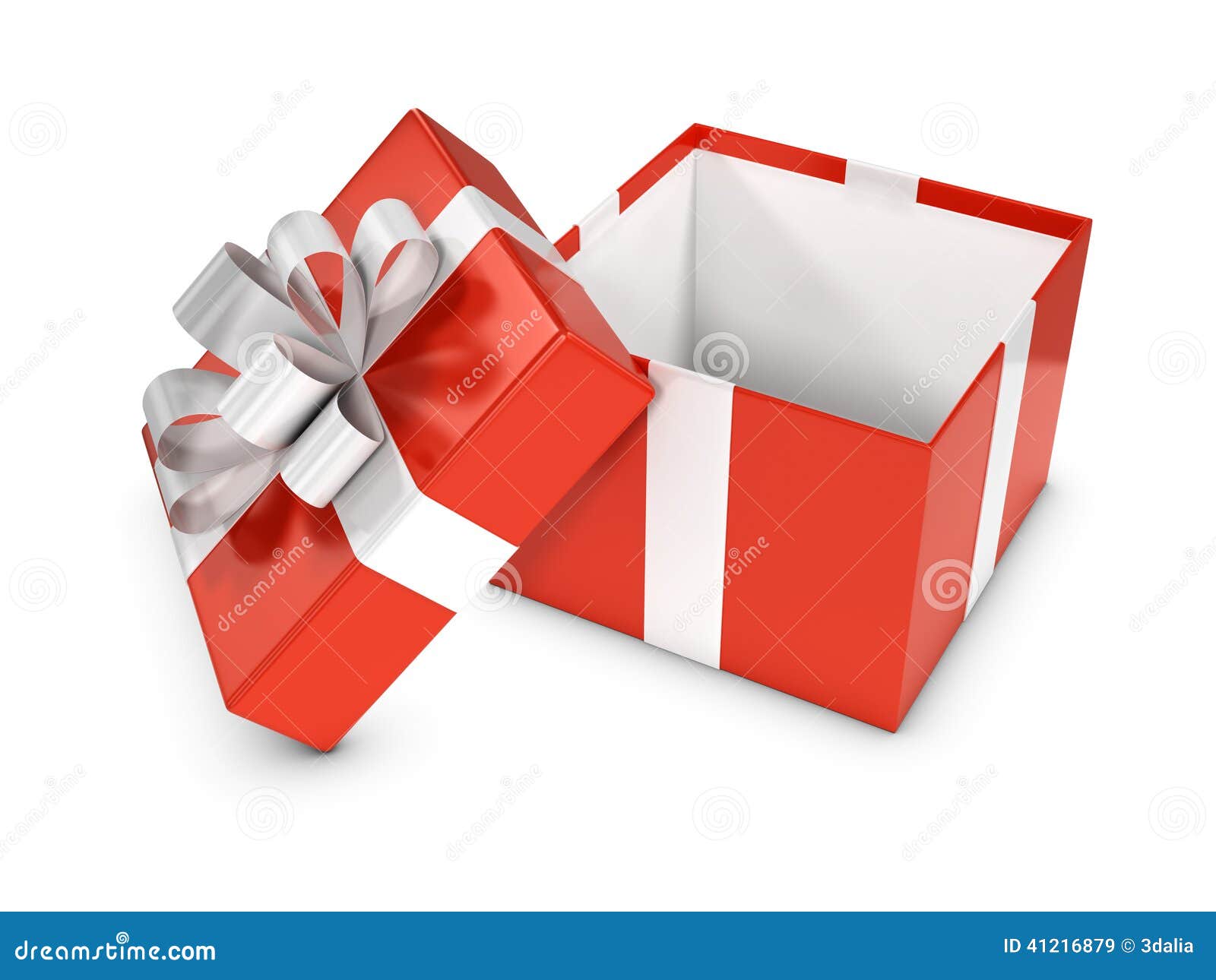 3d Red gift box open stock illustration. Illustration of celebration ...