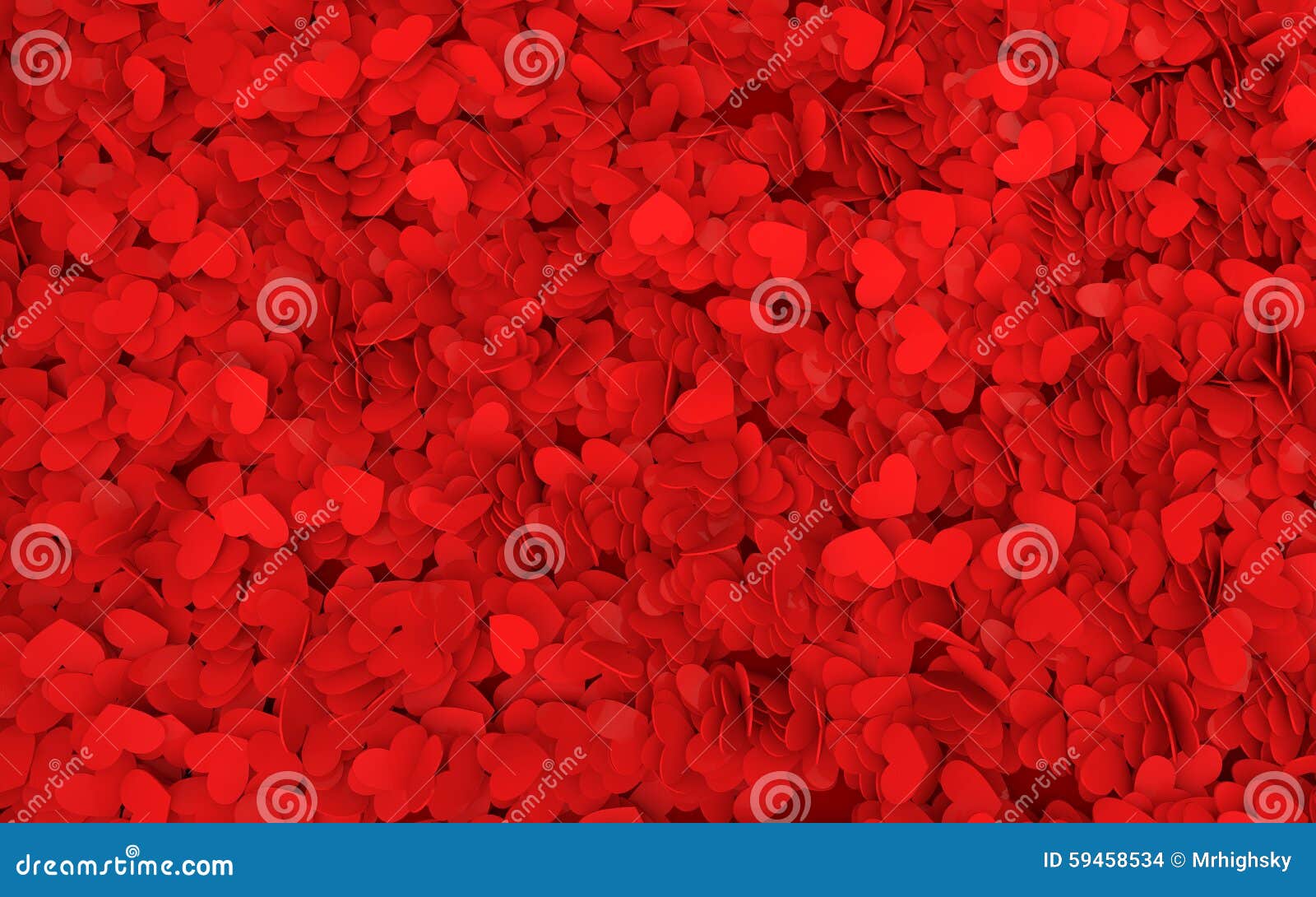 3d red hearts background stock illustration. Illustration of valentine ...