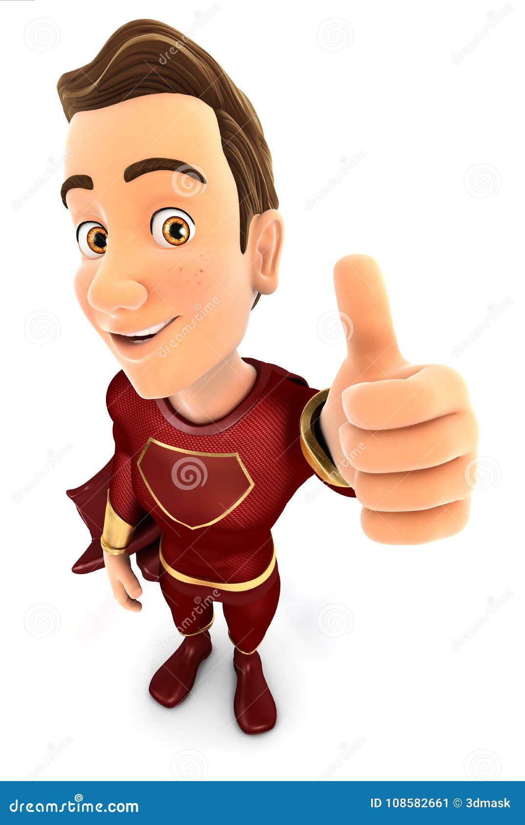 3d Man Positive Pose With Thumb Up Royalty-Free Stock Photo ...