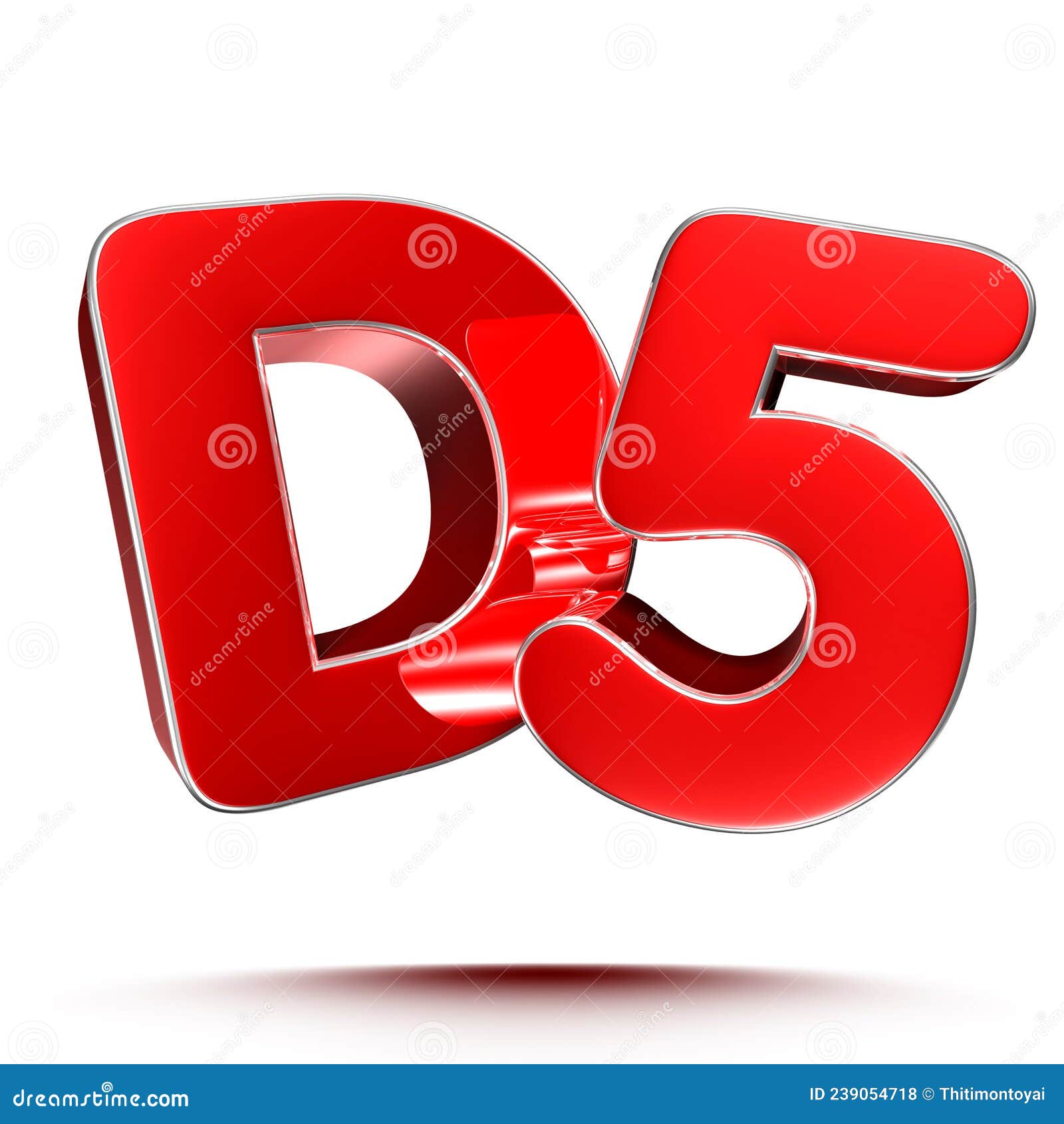 D5 red. stock illustration. Illustration of marketing - 239054718