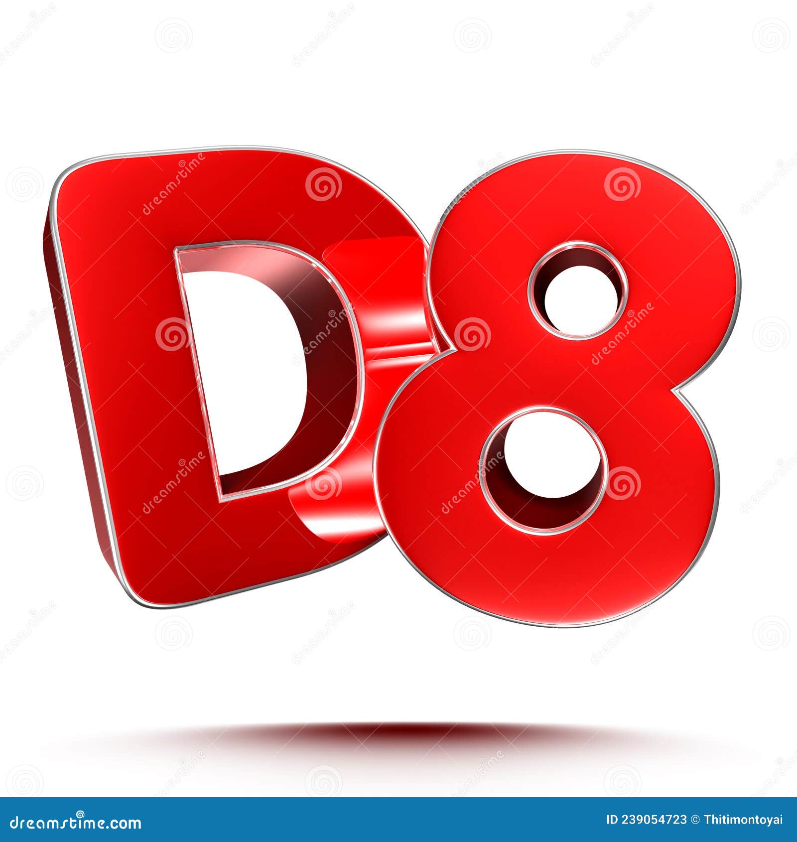 D8 red. stock illustration. Illustration of message - 239054723
