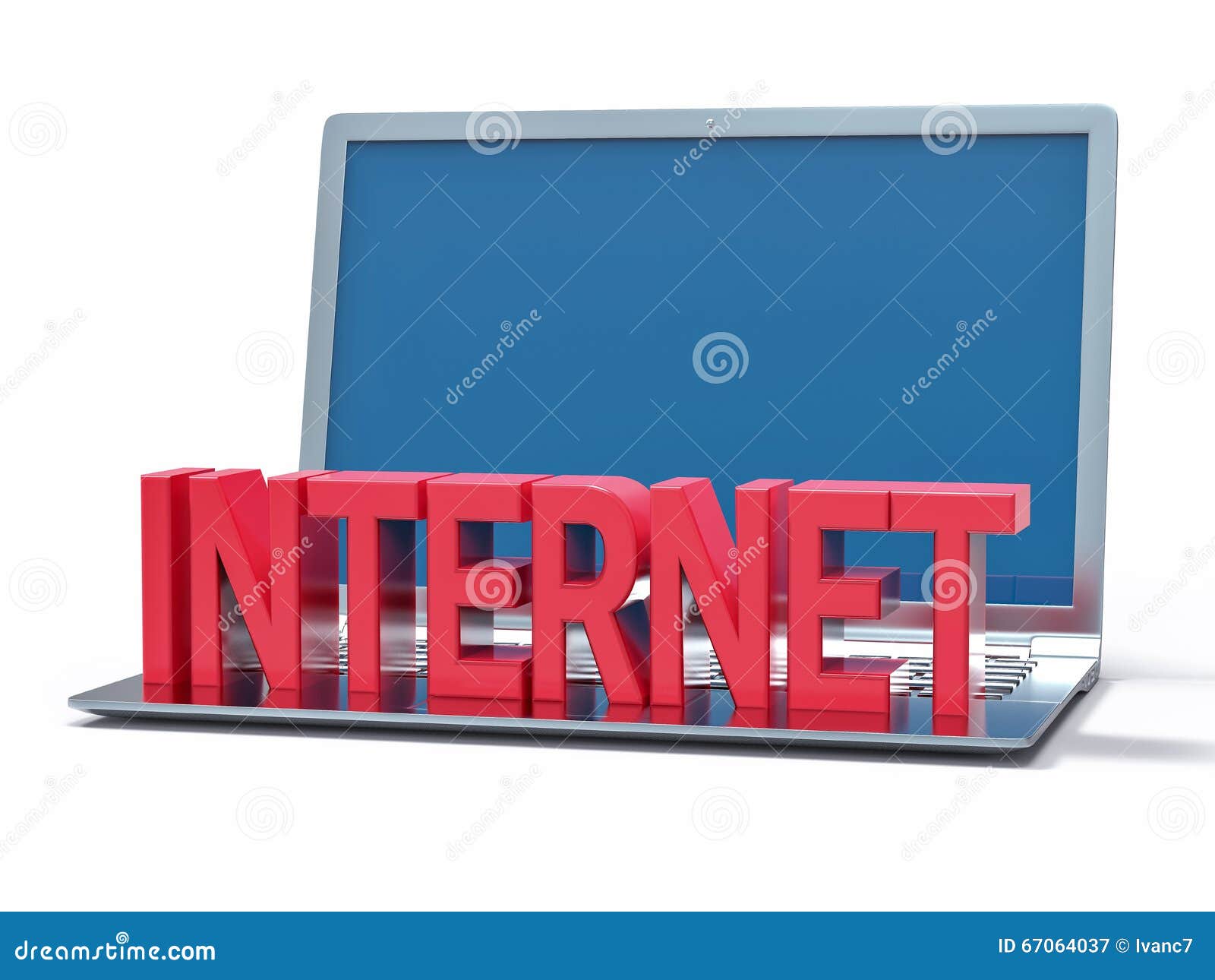3D Red Internet Word stock illustration. Illustration of screen - 67064037