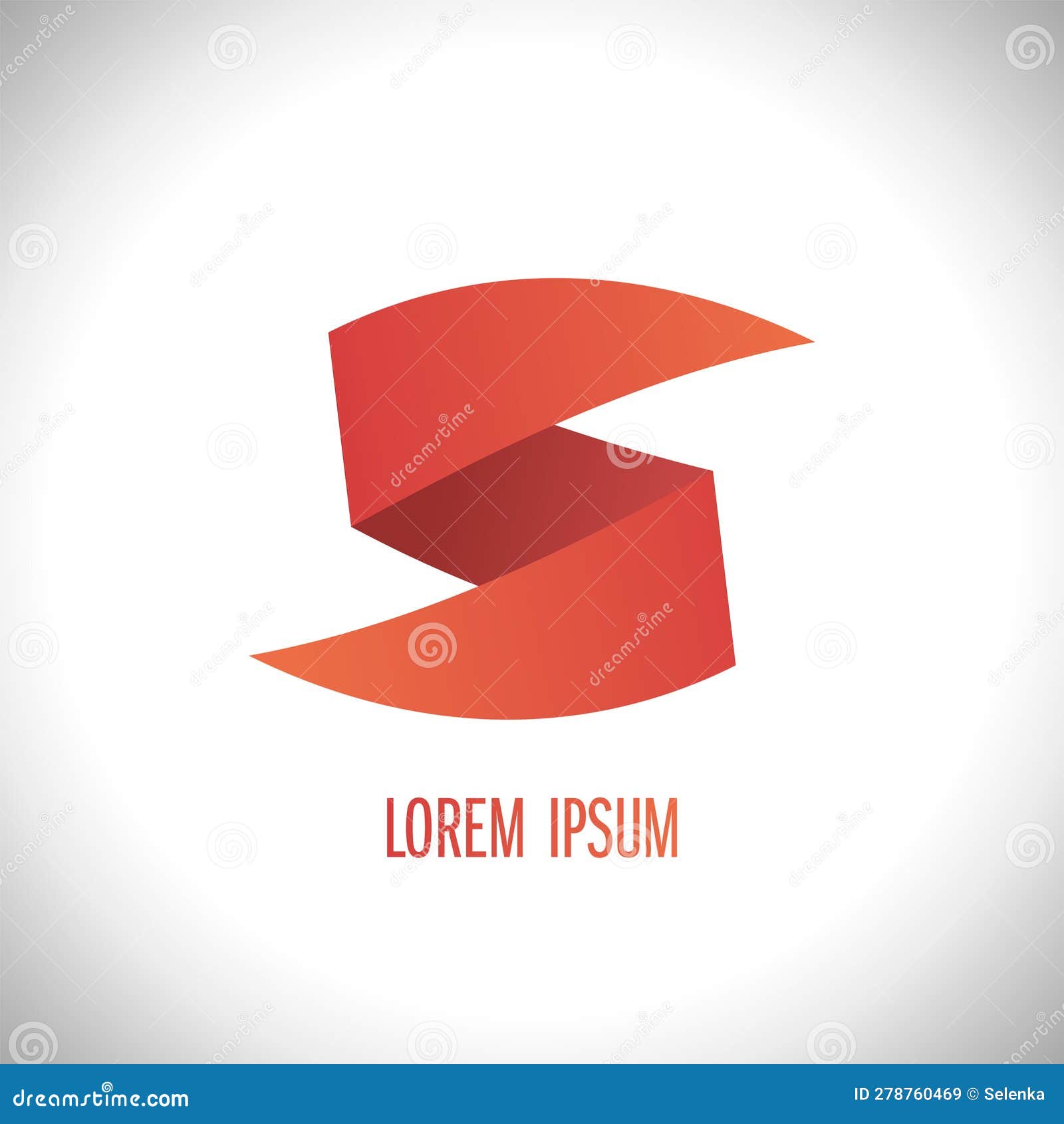 3d red letter S logotype stock vector. Illustration of graphic - 278760469