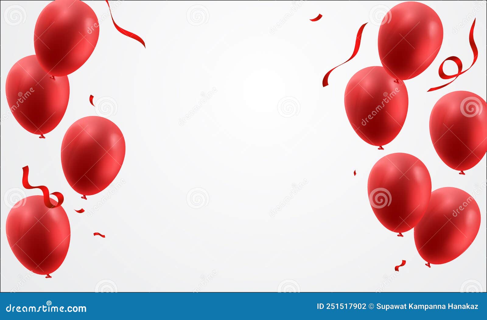 3d Red Luxury Design Balloons for Celebration Party Vector Illustration ...