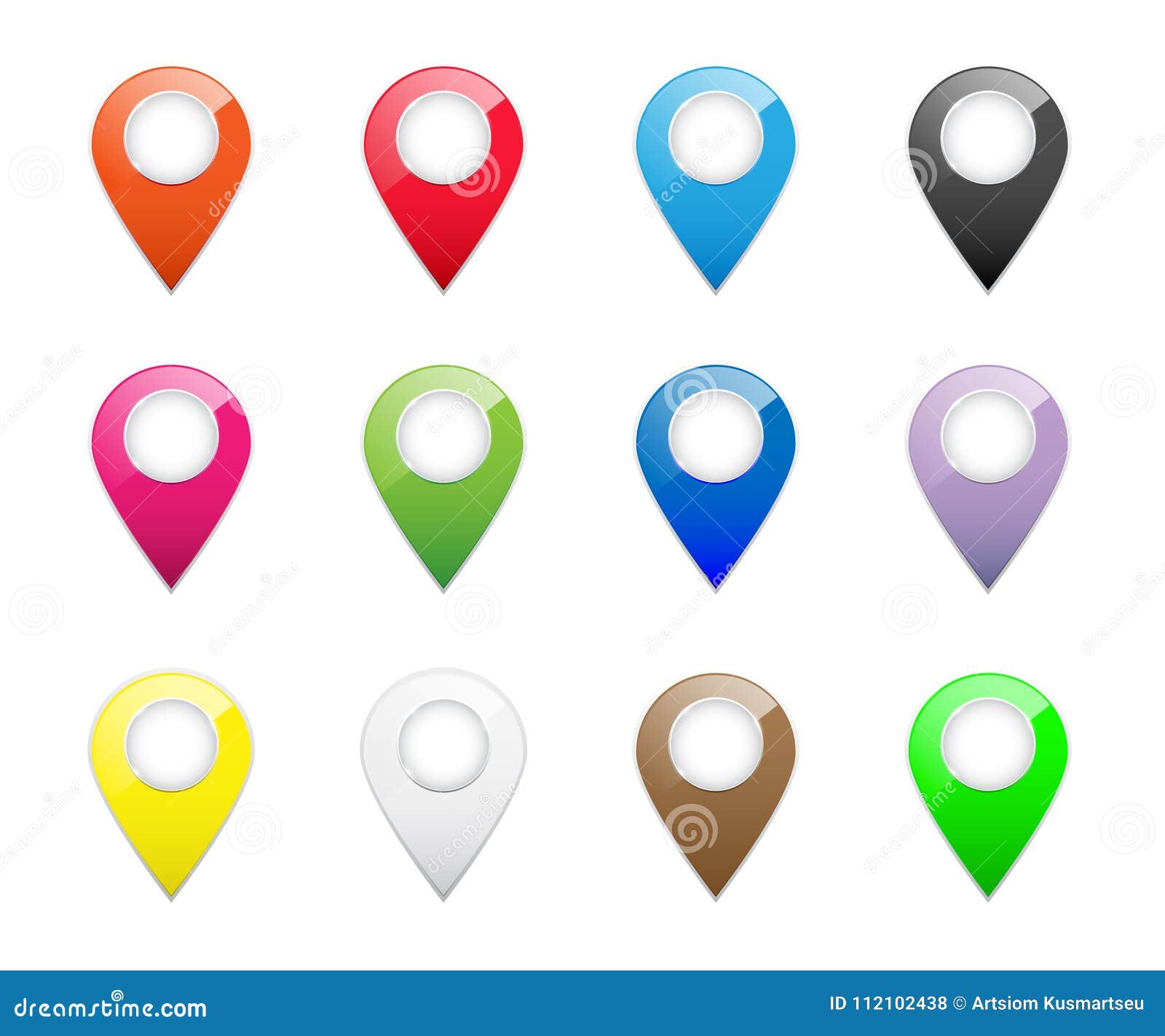 3d red map stock vector. Illustration of round, vector - 112102438