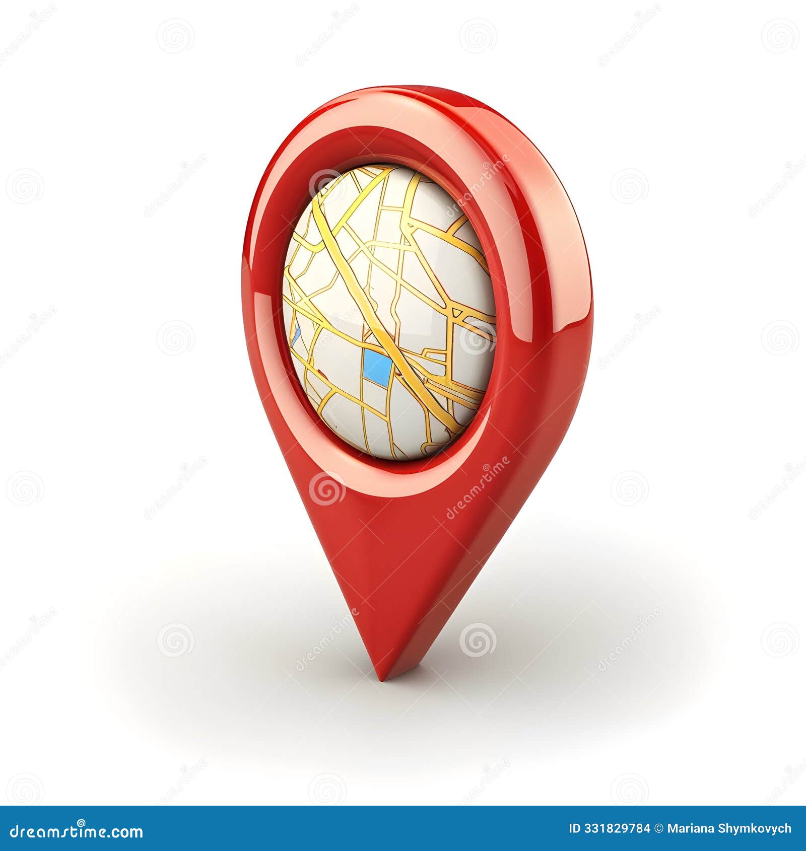 3D Red Map Marker Icon Designed for Highlighting Specific Locations ...