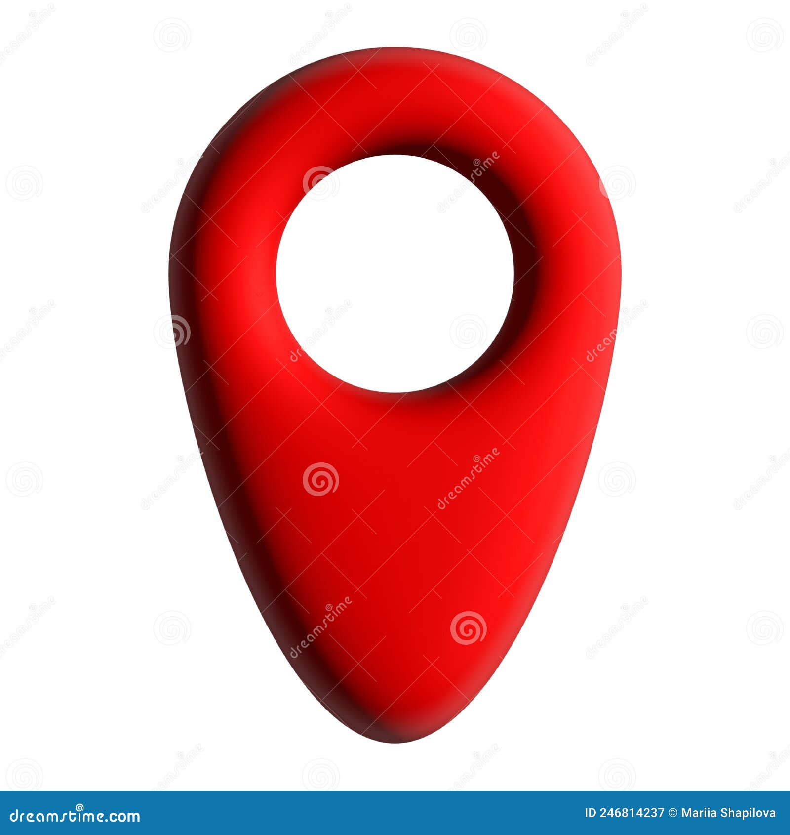 3d red map pin icon stock vector. Illustration of point - 246814237