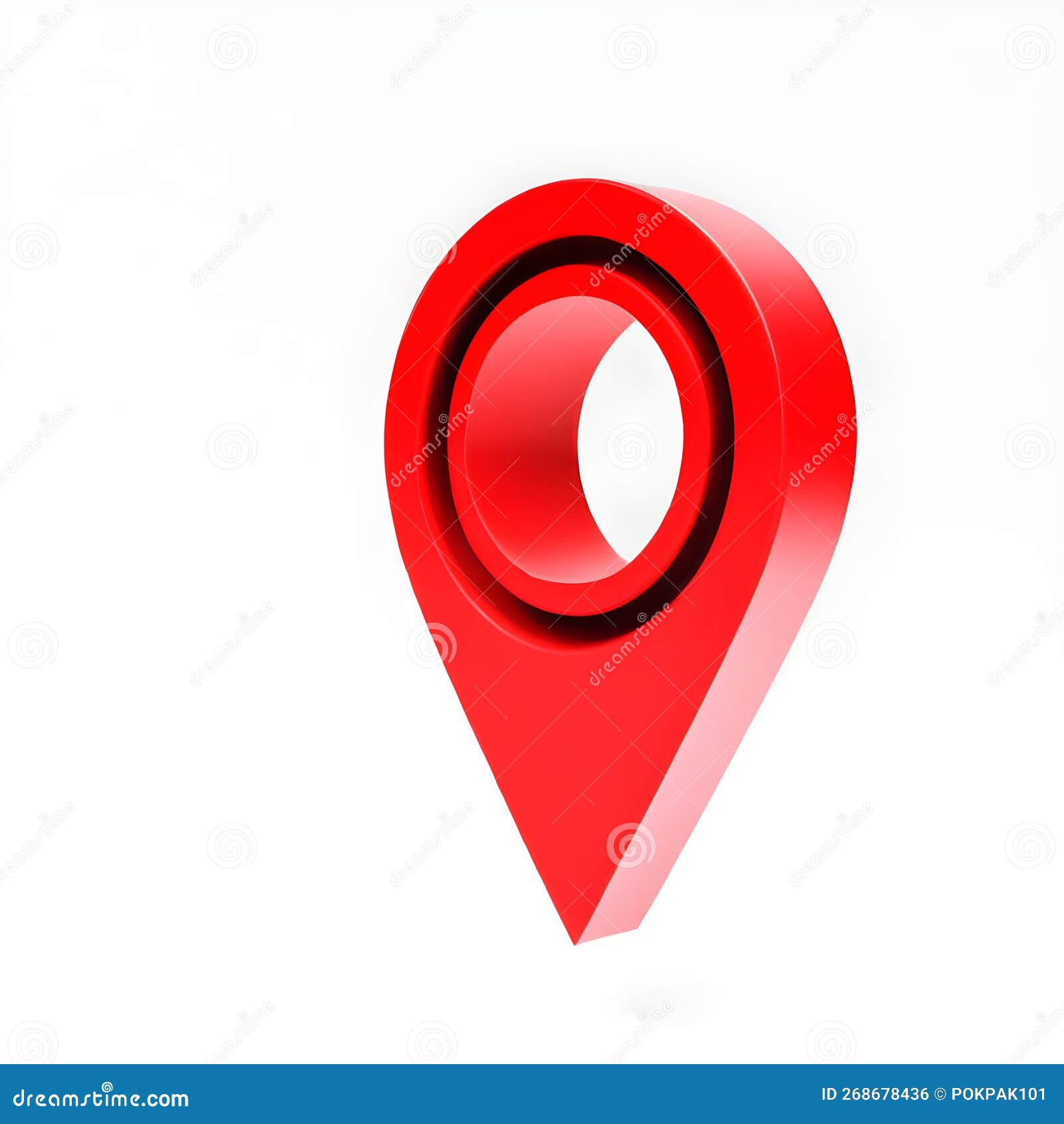 3d Red Map Pointer Pin. Generative AI. Stock Illustration - Illustration of destination, place ...