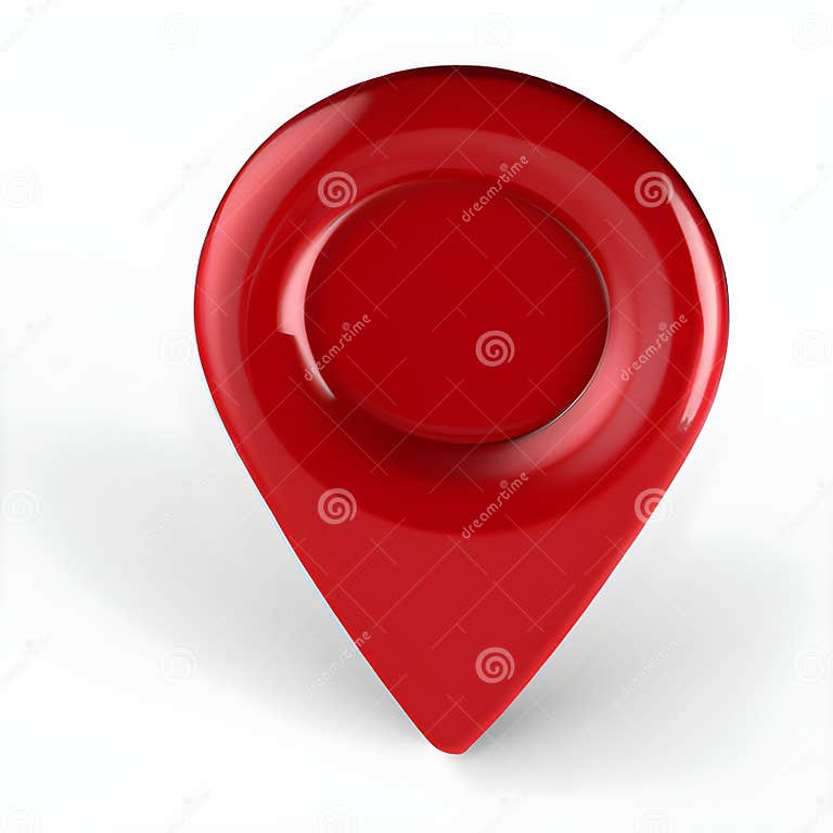 3d Red Map Pointer Pin. Generative AI. Stock Illustration - Illustration of pointer, concept ...