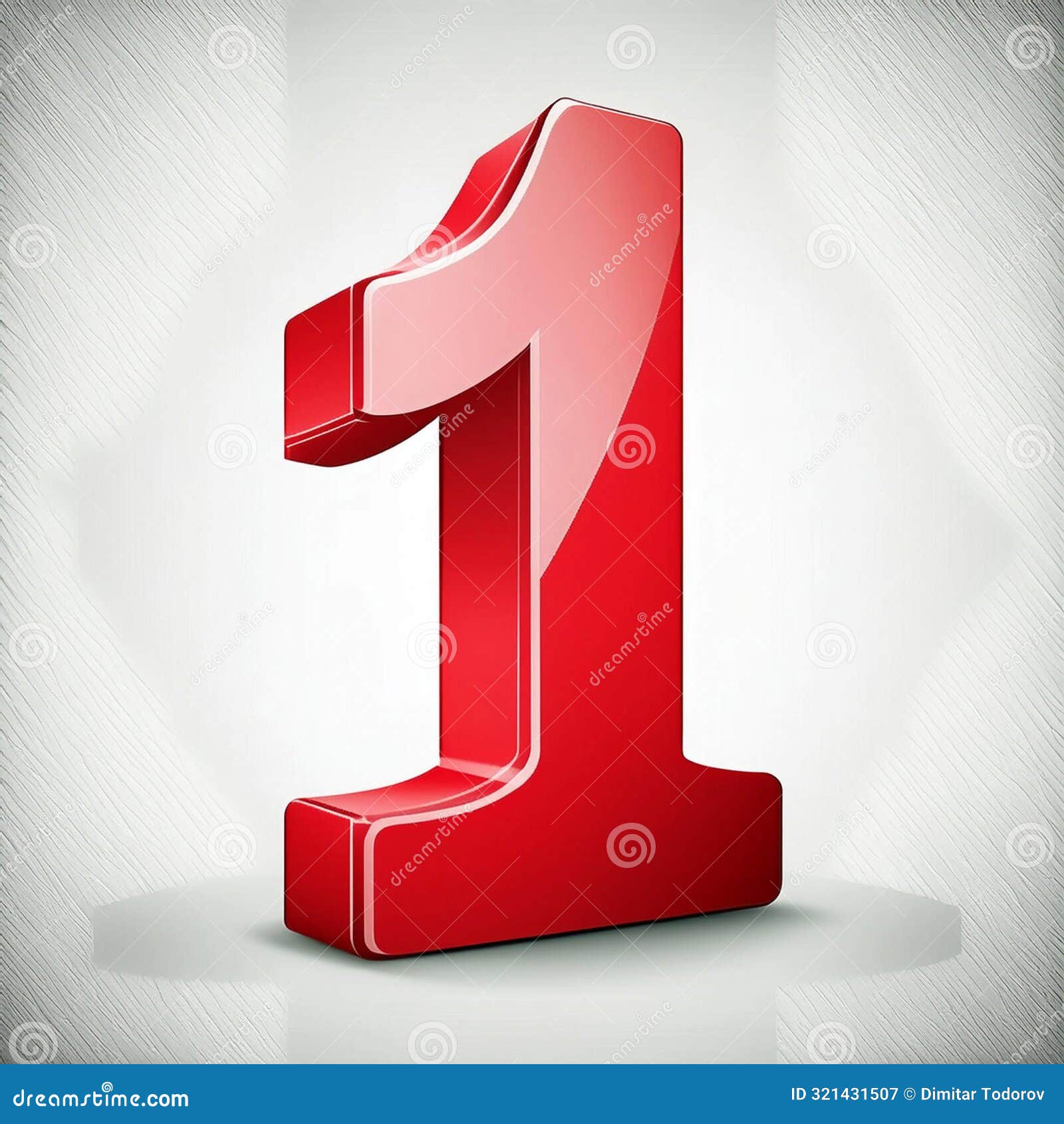 3D Red Number 1 on Grey Background Stock Illustration - Illustration of ...