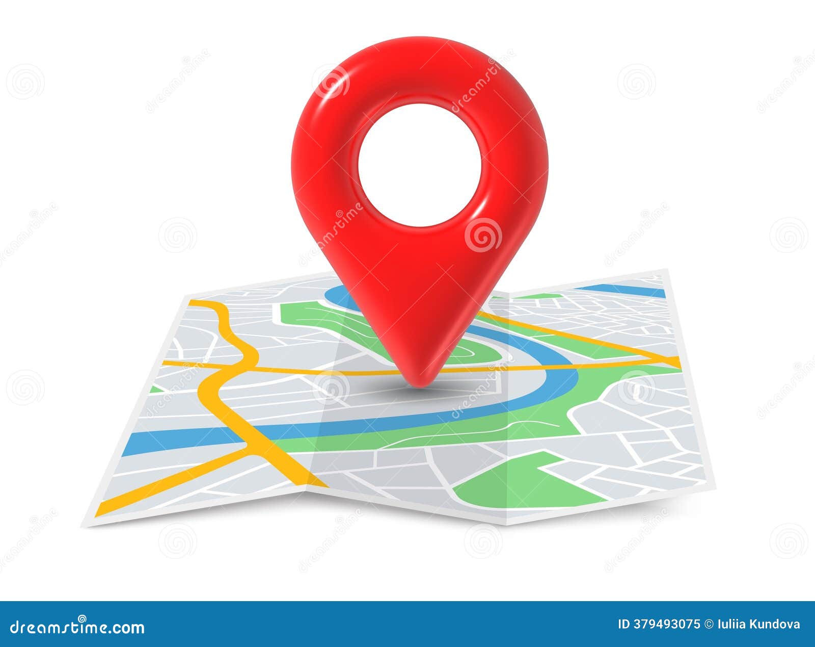 City Map With Marker Vector Illustration | CartoonDealer.com #49642252