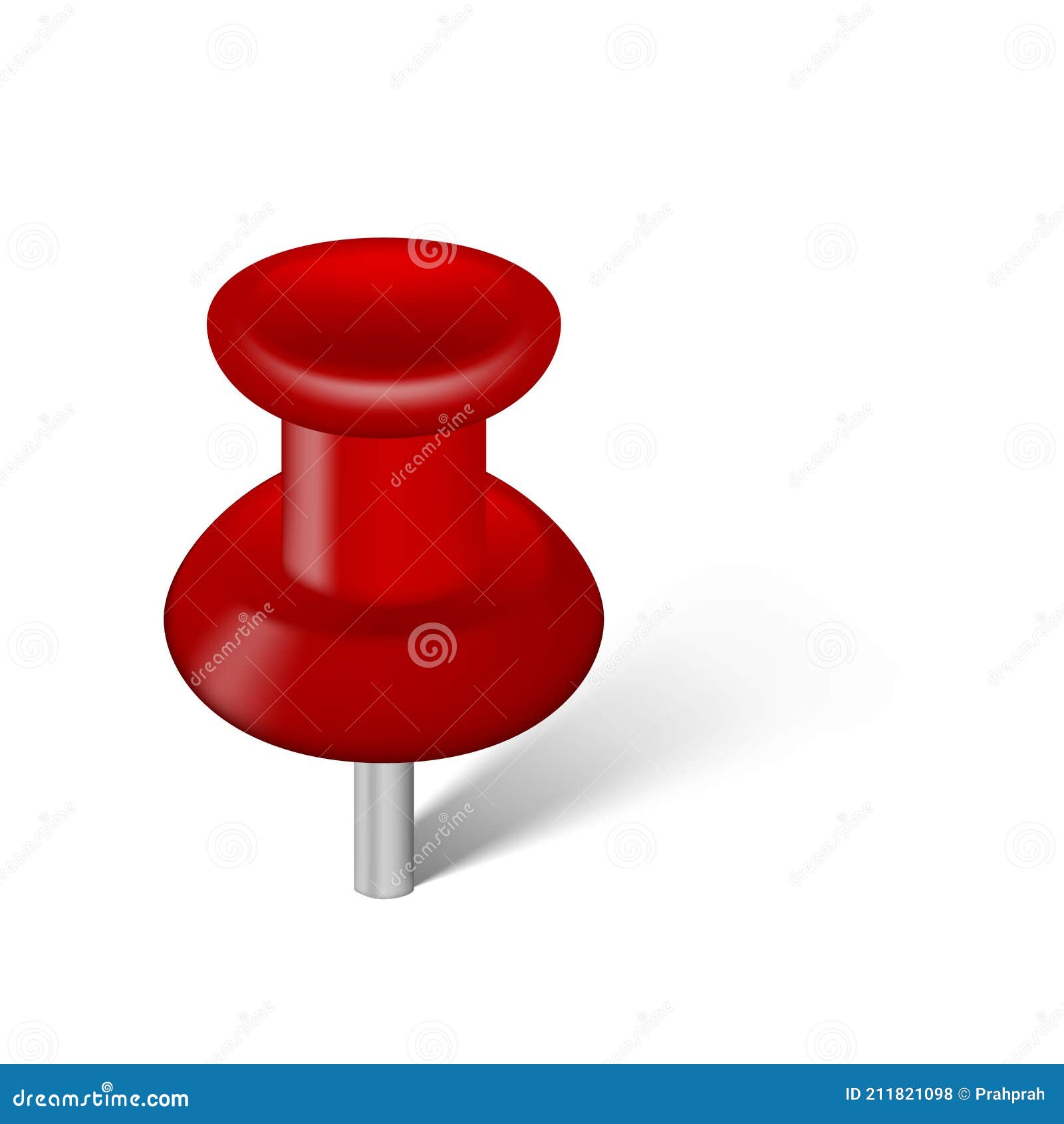 3D Red Pin Pointer in White Paper Stock Vector - Illustration of office ...