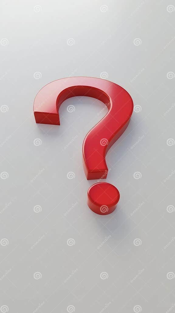 3d red question mark stock illustration. Illustration of question ...