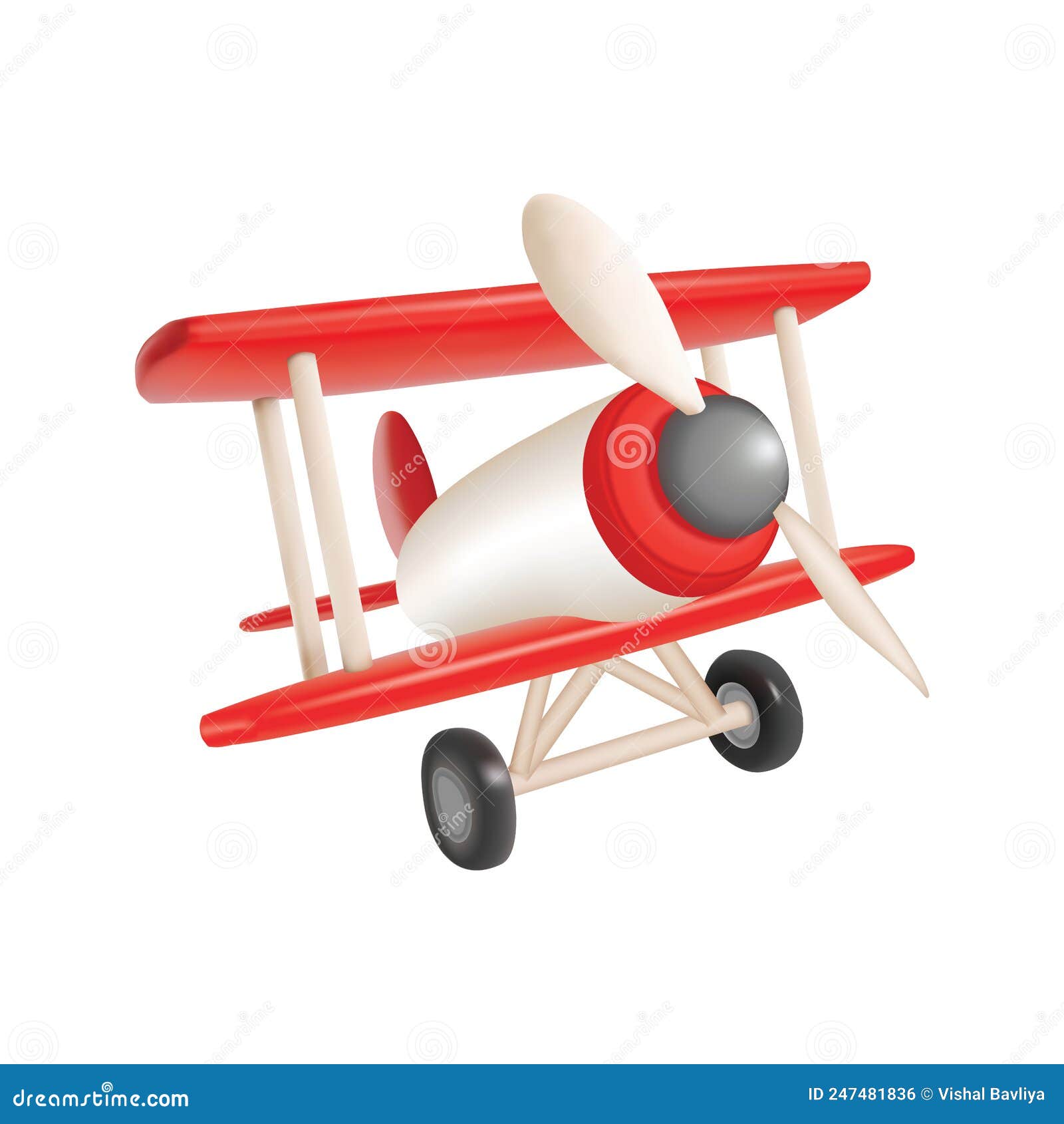 3d Red Realistic Vector Aeroplane Stock Vector - Illustration of speed ...
