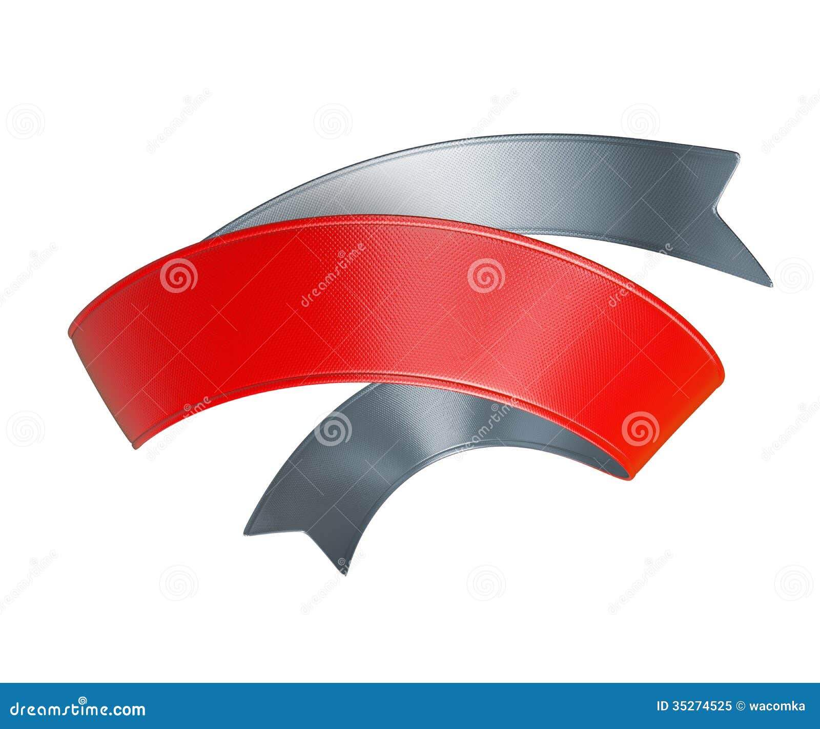 3d Red Ribbon Tag, Design Element Stock Illustration - Illustration of ...