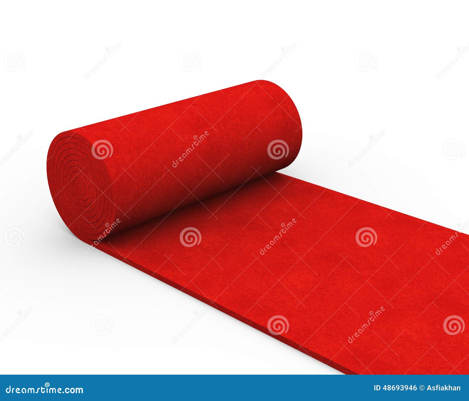 3d Man Unrolling Rolling Red Carpet Royalty-Free Illustration ...