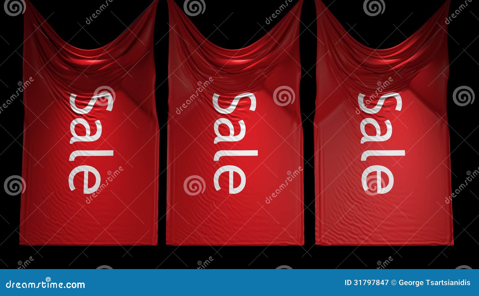 3D red sale flags stock illustration. Illustration of sale - 31797847