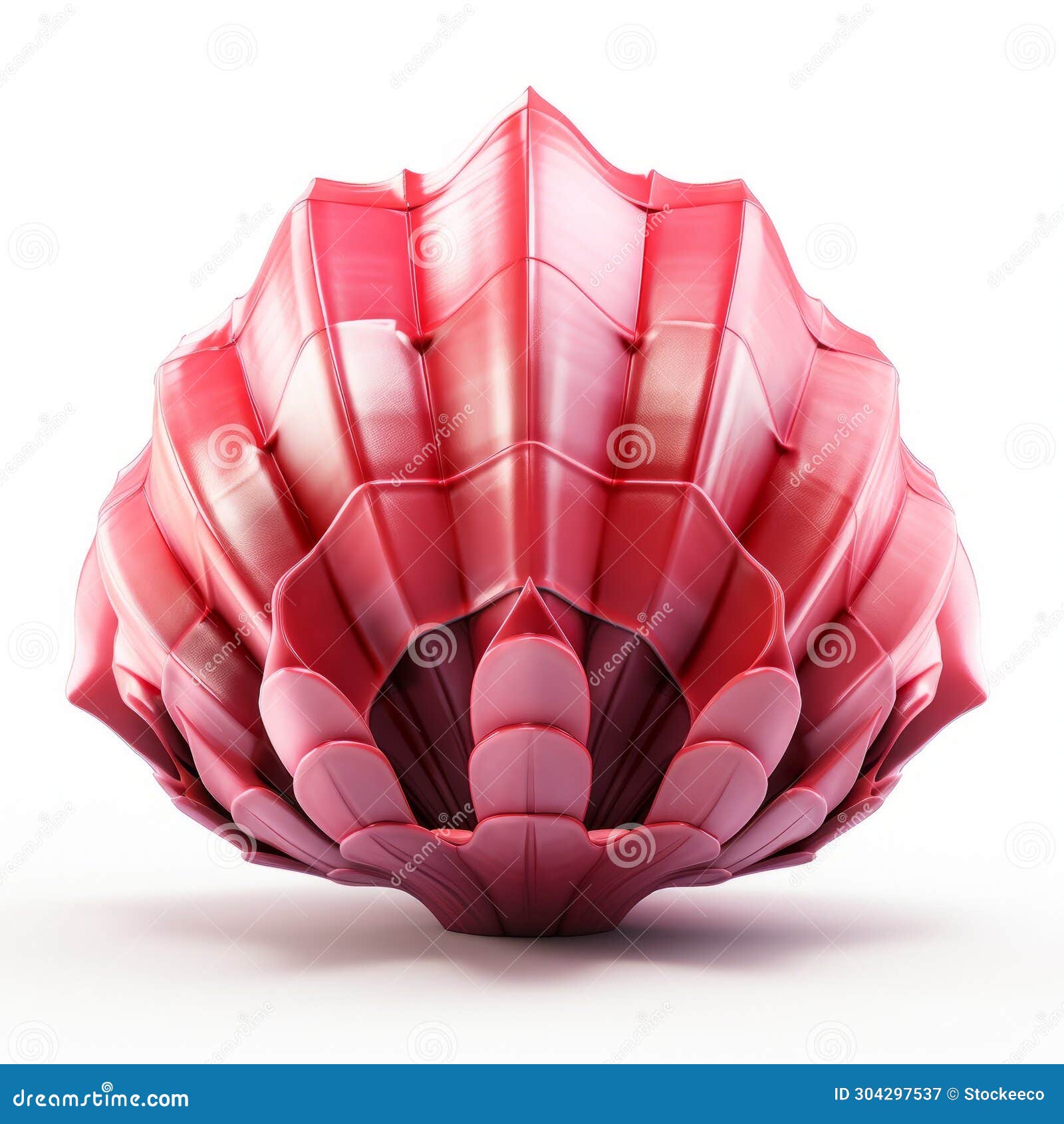 3d Red Shell Sculptural Form in Clash of Clans Style Stock Illustration - Illustration of ...