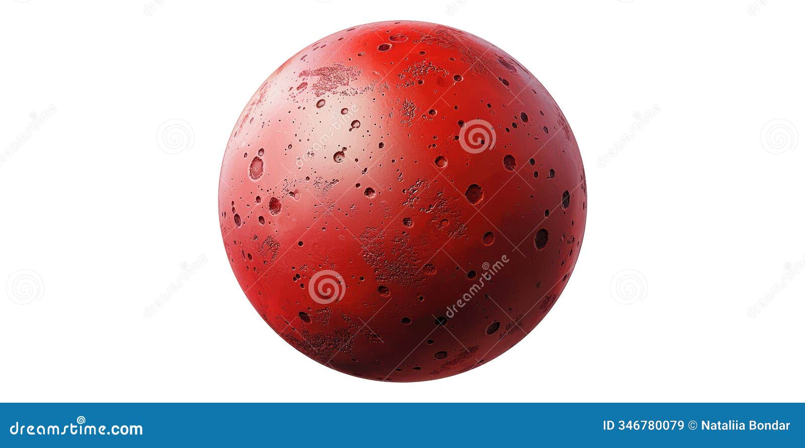 3D Red Speckled Sphere Isolated on Transparent Background Stock Image ...