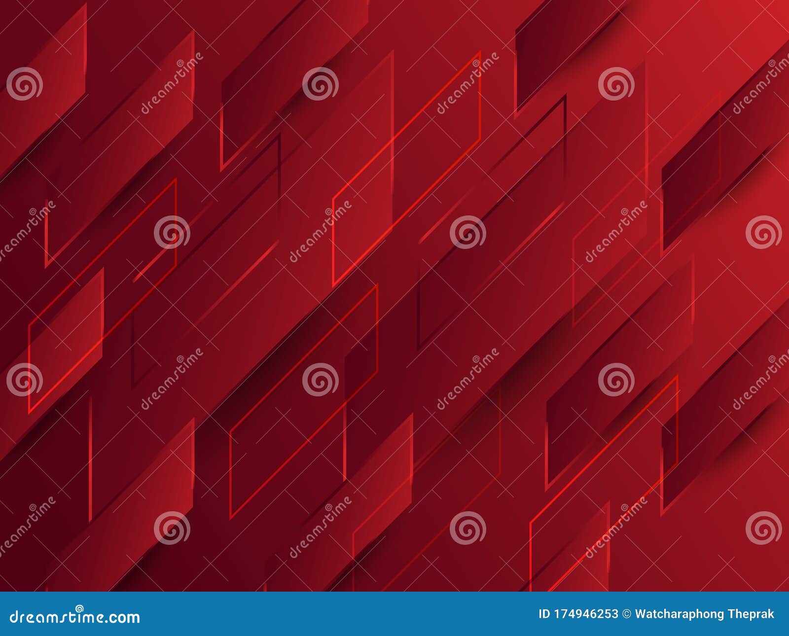 3d Red Square Abstract Design Stock Vector - Illustration of decoration ...