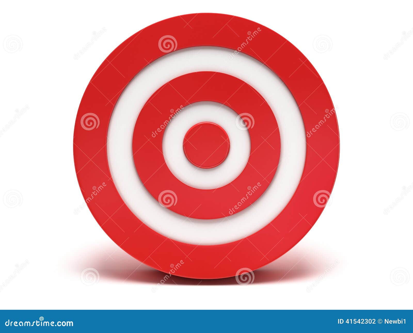 3d red target stock illustration. Illustration of dimensional - 41542302