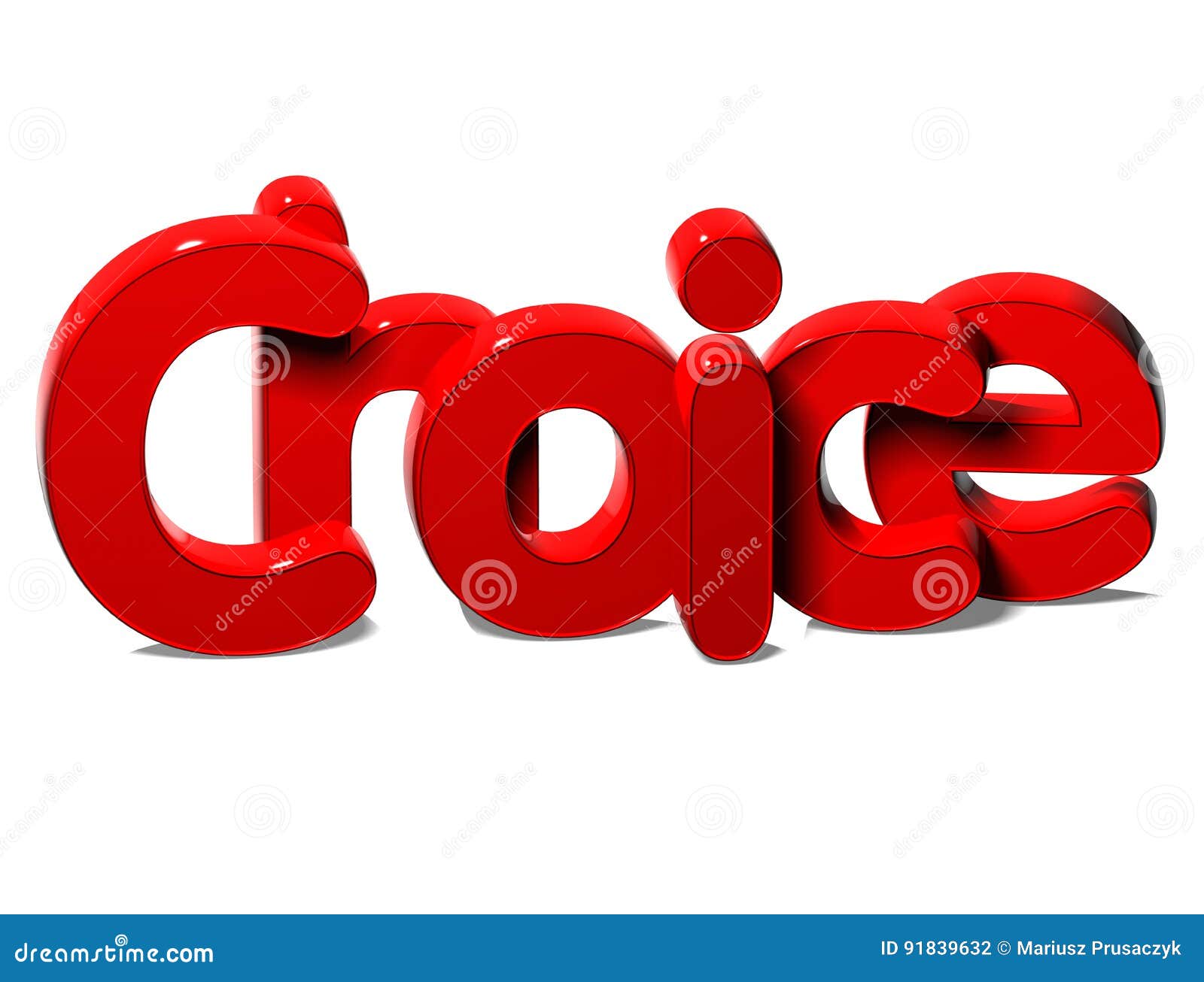 3D Red Word Choice on White Background Stock Illustration ...