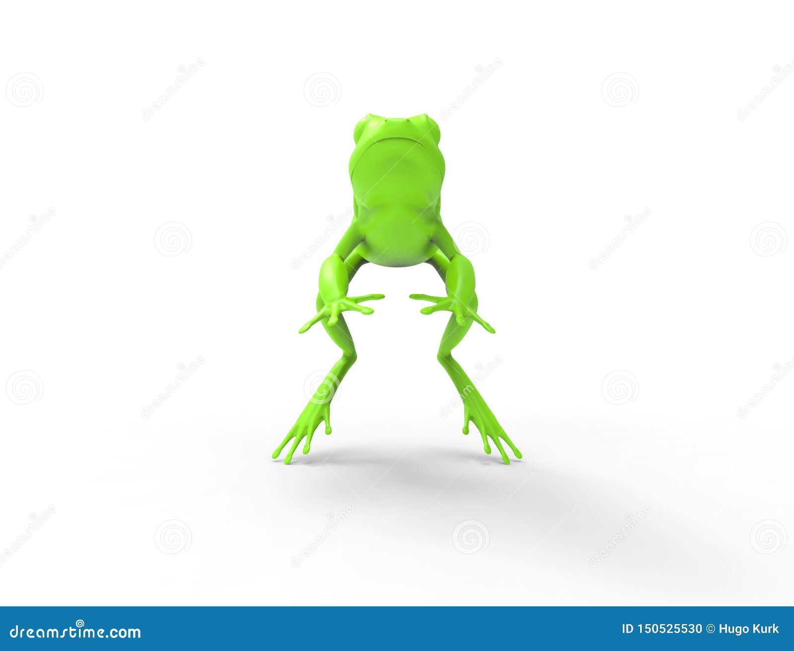 3d Rednering Of A Jumping Frog Isolated In White Studio Background ...